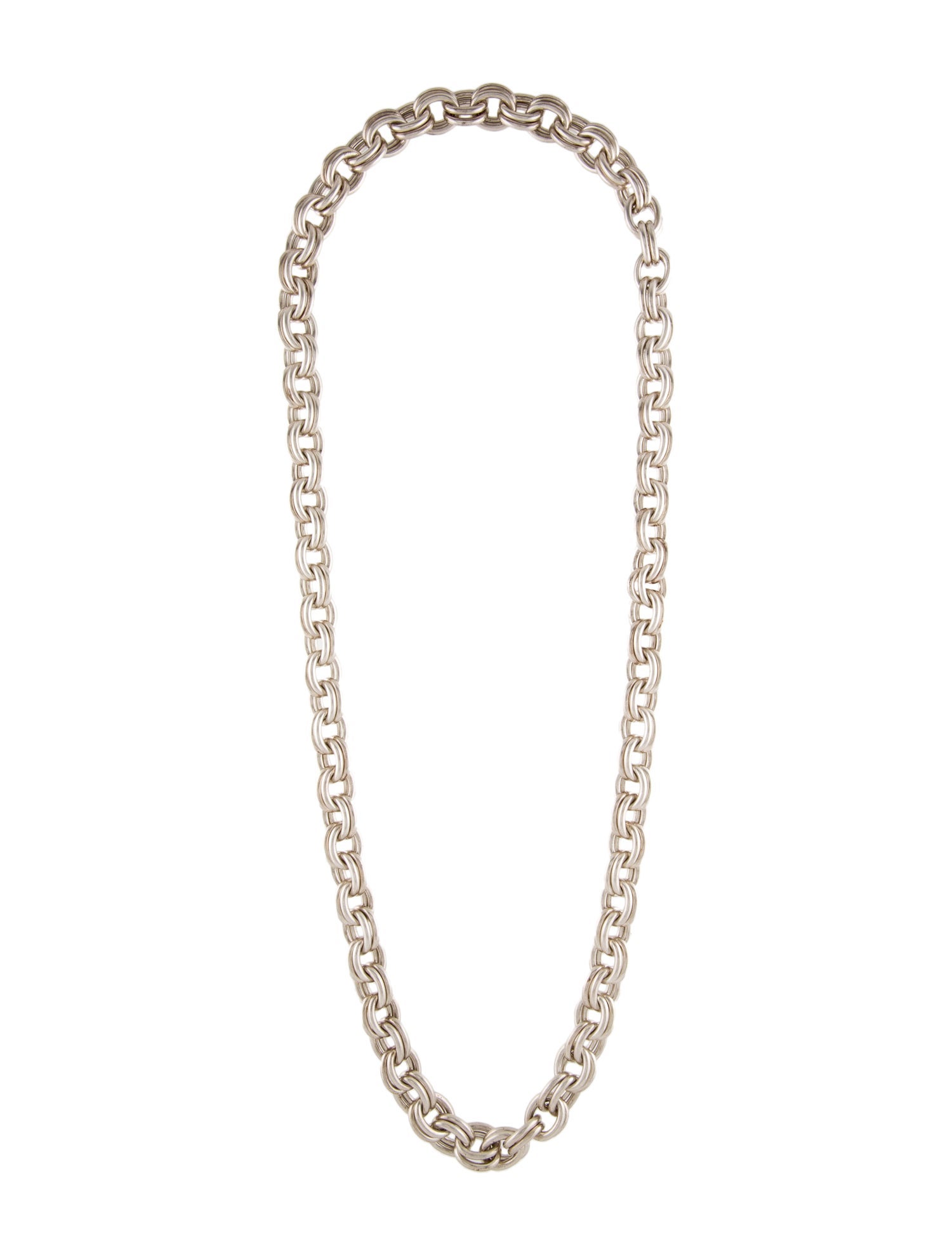 Tiffany & Co. Vintage Double Link Chain Necklace - Sterling Silver ...