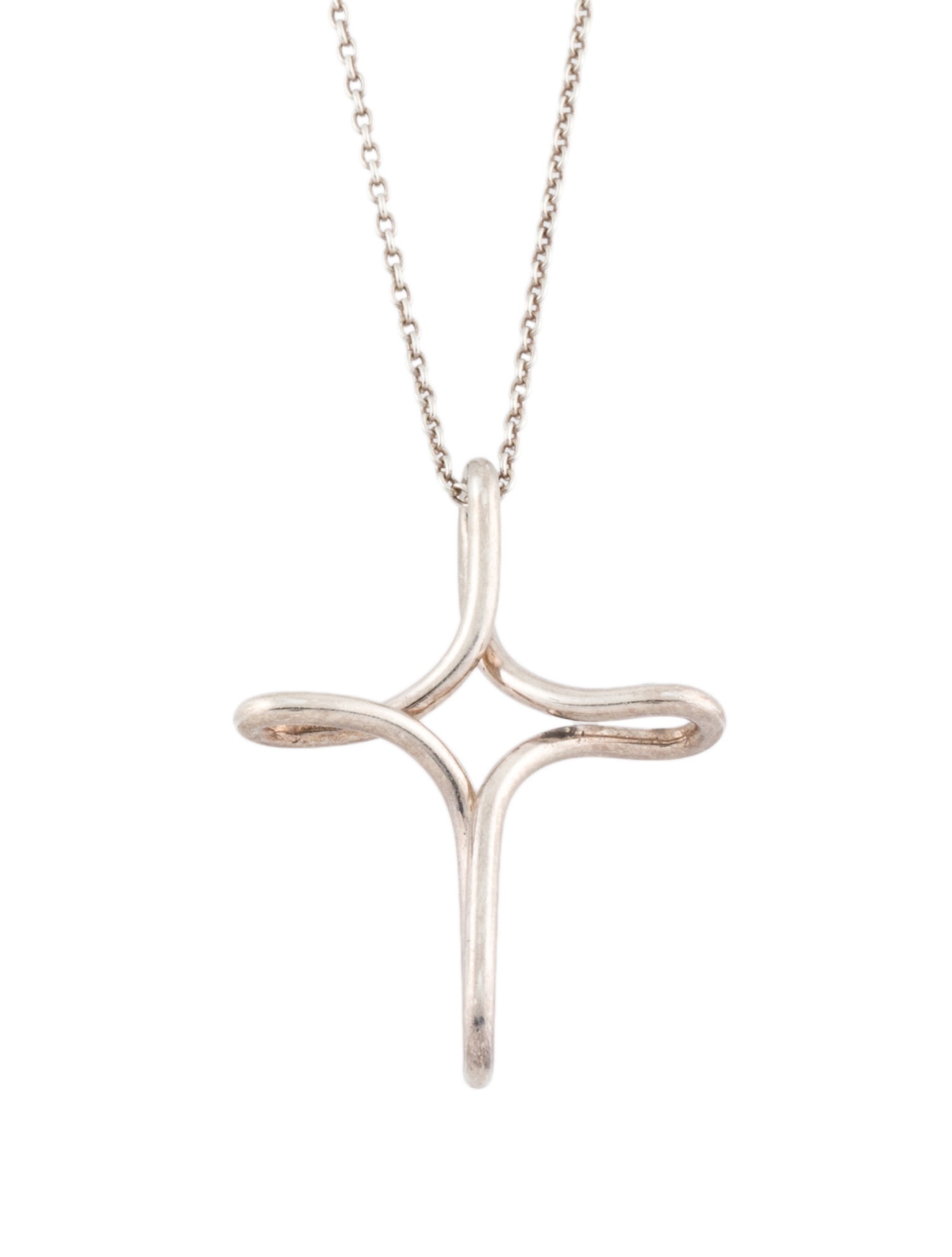 Tiffany & Co. Infinity Cross Pendant Necklace - Sterling Silver Pendant ...