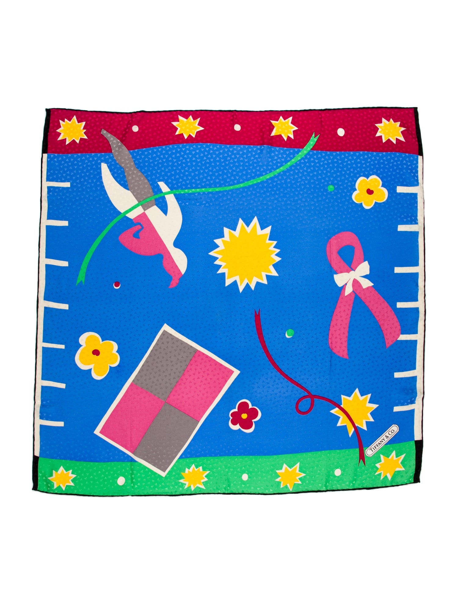 Tiffany & Co. Silk Printed Scarf - Blue Scarves and Shawls, Accessories ...