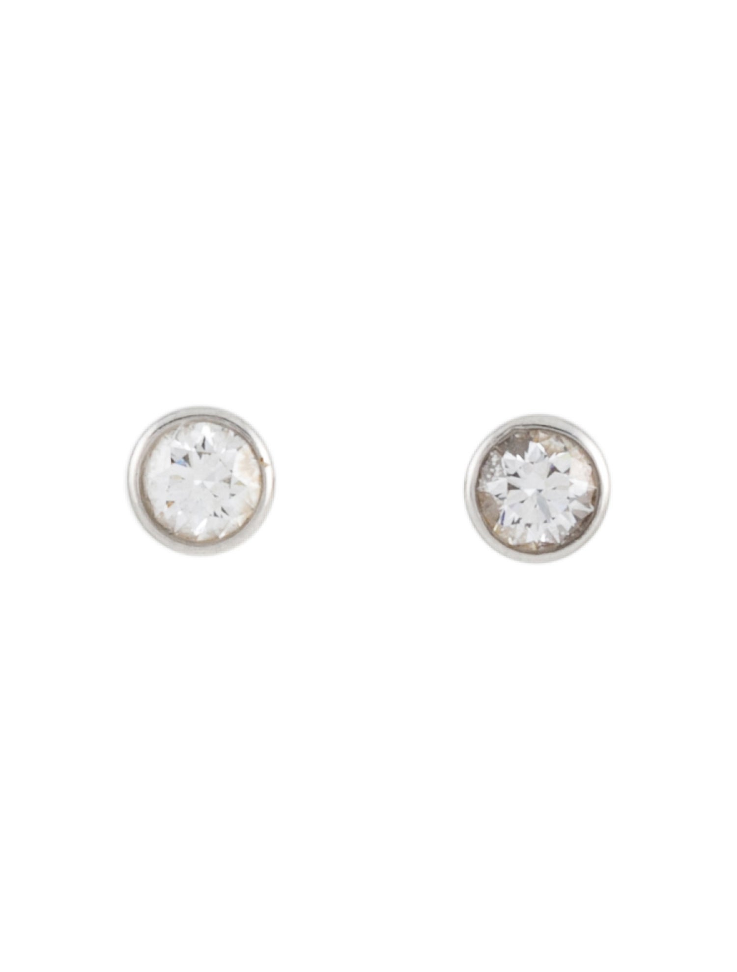 Tiffany & Co. Platinum Diamond By The Yard Stud Earrings - 950 Platinum ...