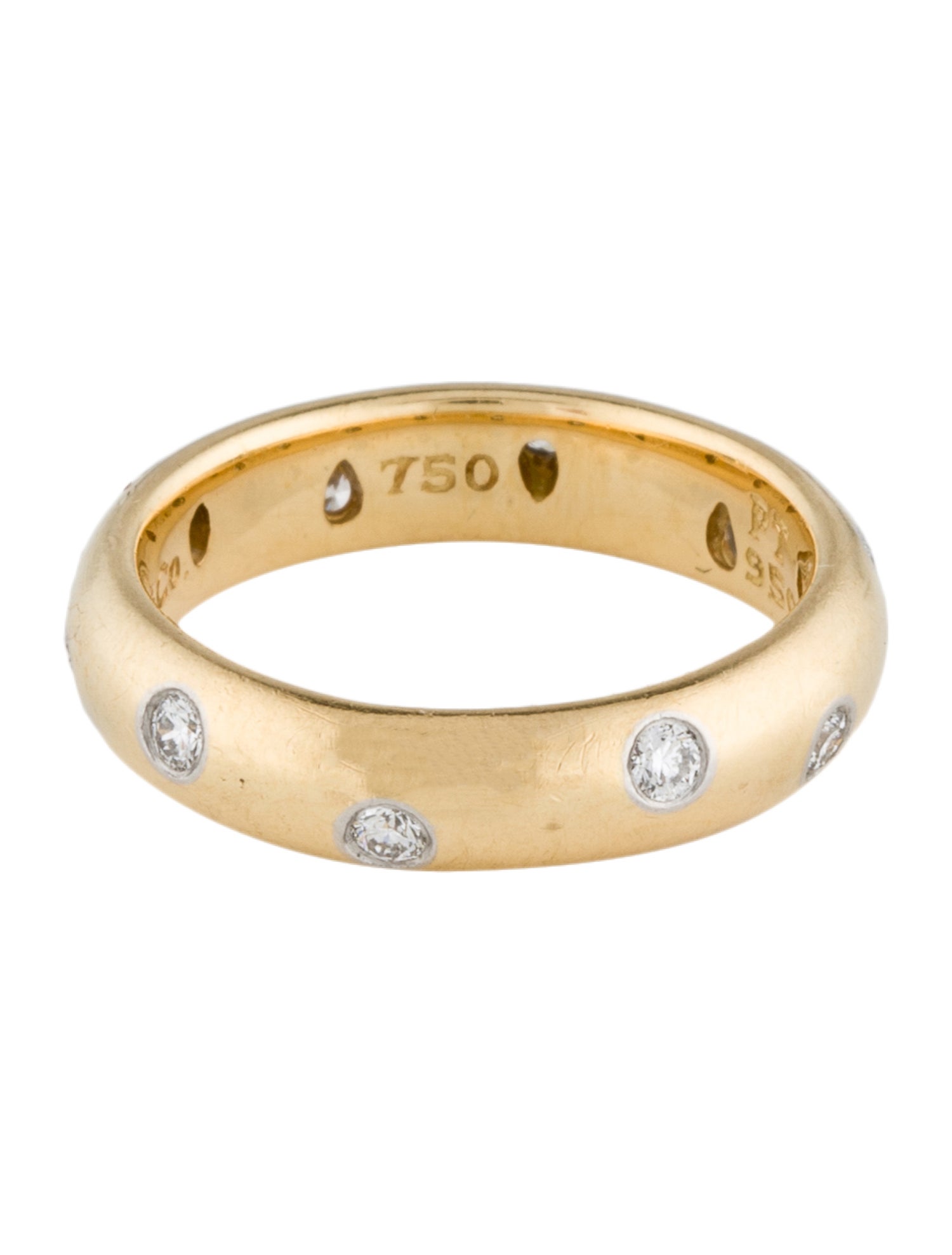 Tiffany & Co. 18K Diamond & Enamel X Ring - 18K Yellow Gold Band, Rings ...