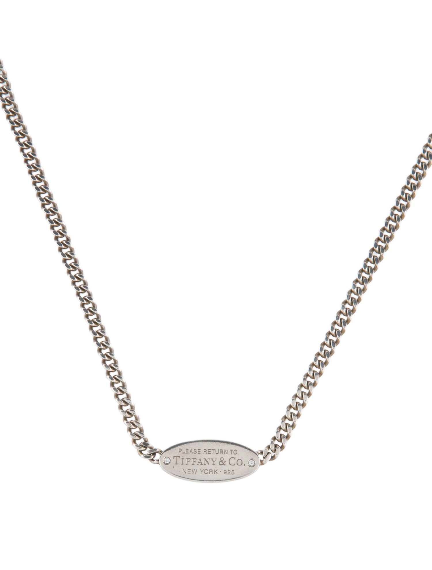 Return to tiffany oval id necklace store