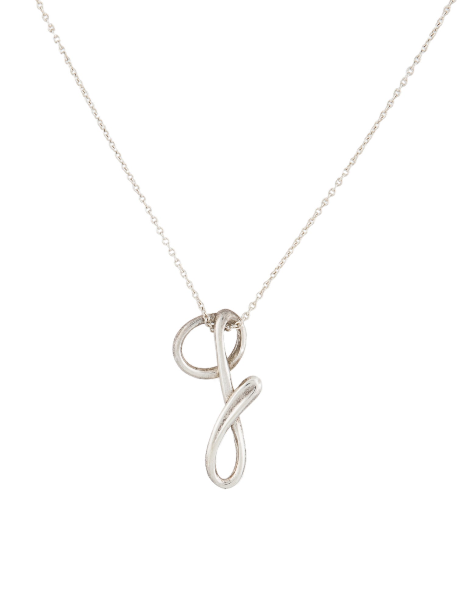 Tiffany & Co. Alphabet Letter G Pendant Necklace - Sterling Silver ...