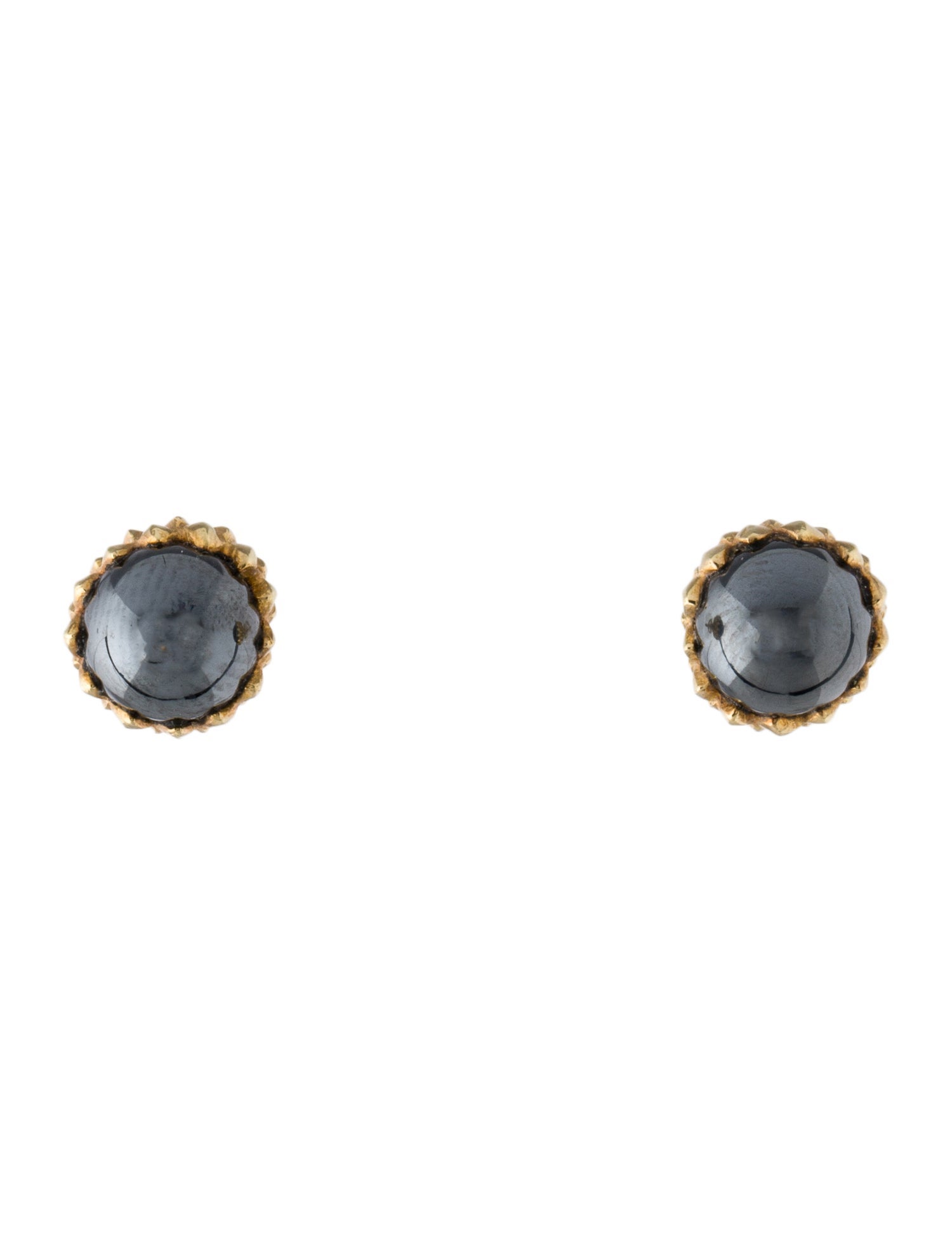 Tiffany & Co. 18K Hematite Stud Earrings - 18K Yellow Gold Stud, Earrings - TIF270218 | The RealReal