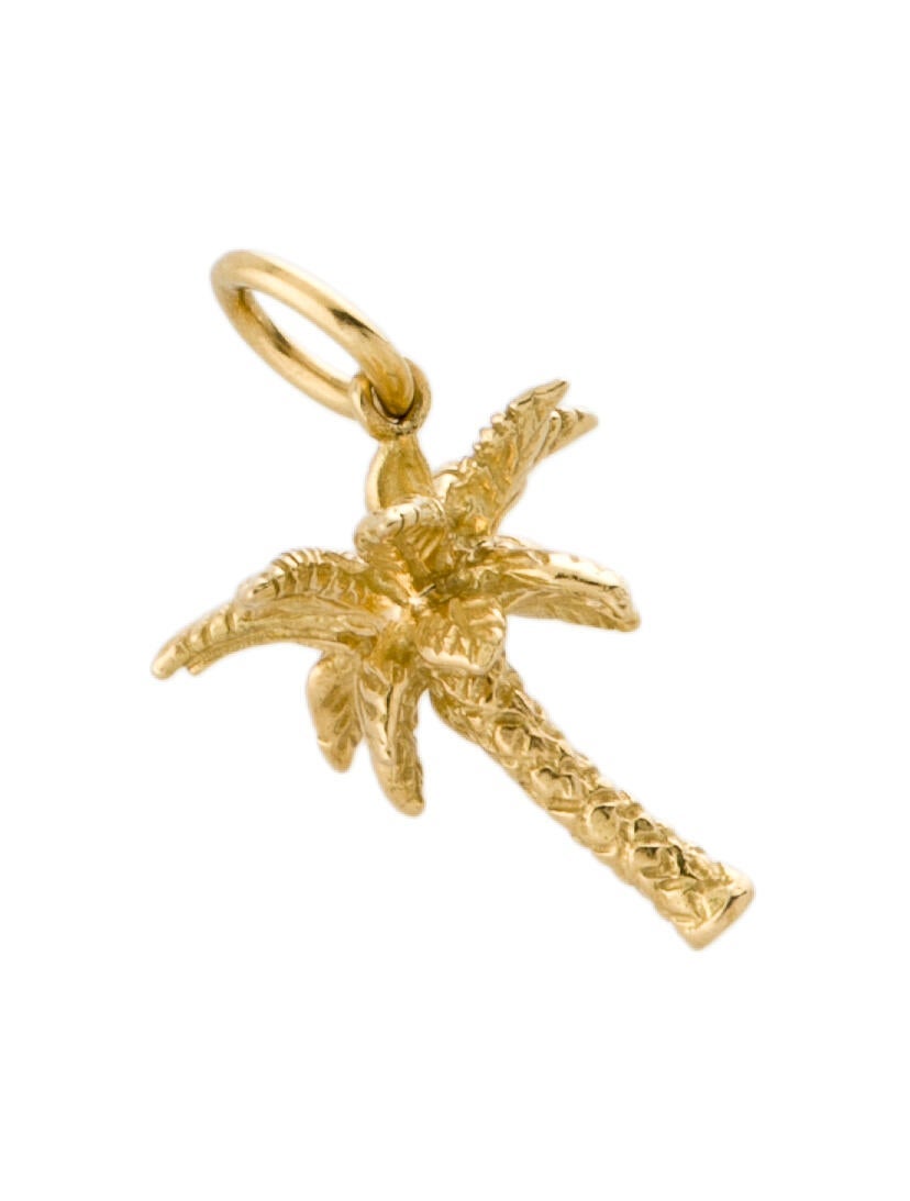 Tiffany & Co. 18K Palm Tree Pendant - 18K Yellow Gold Pendant, Charms ...