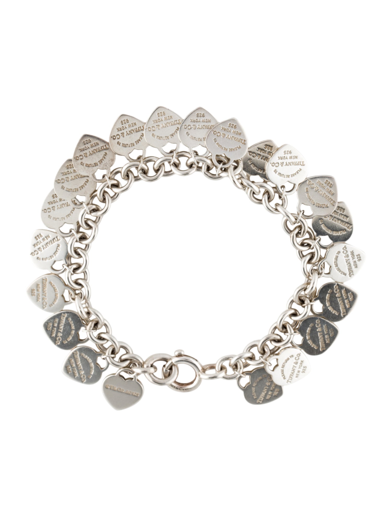 Tiffany & Co. Multi-heart Tag Bracelet - Sterling Silver Charm, Bracelets - TIF271270 | The RealReal