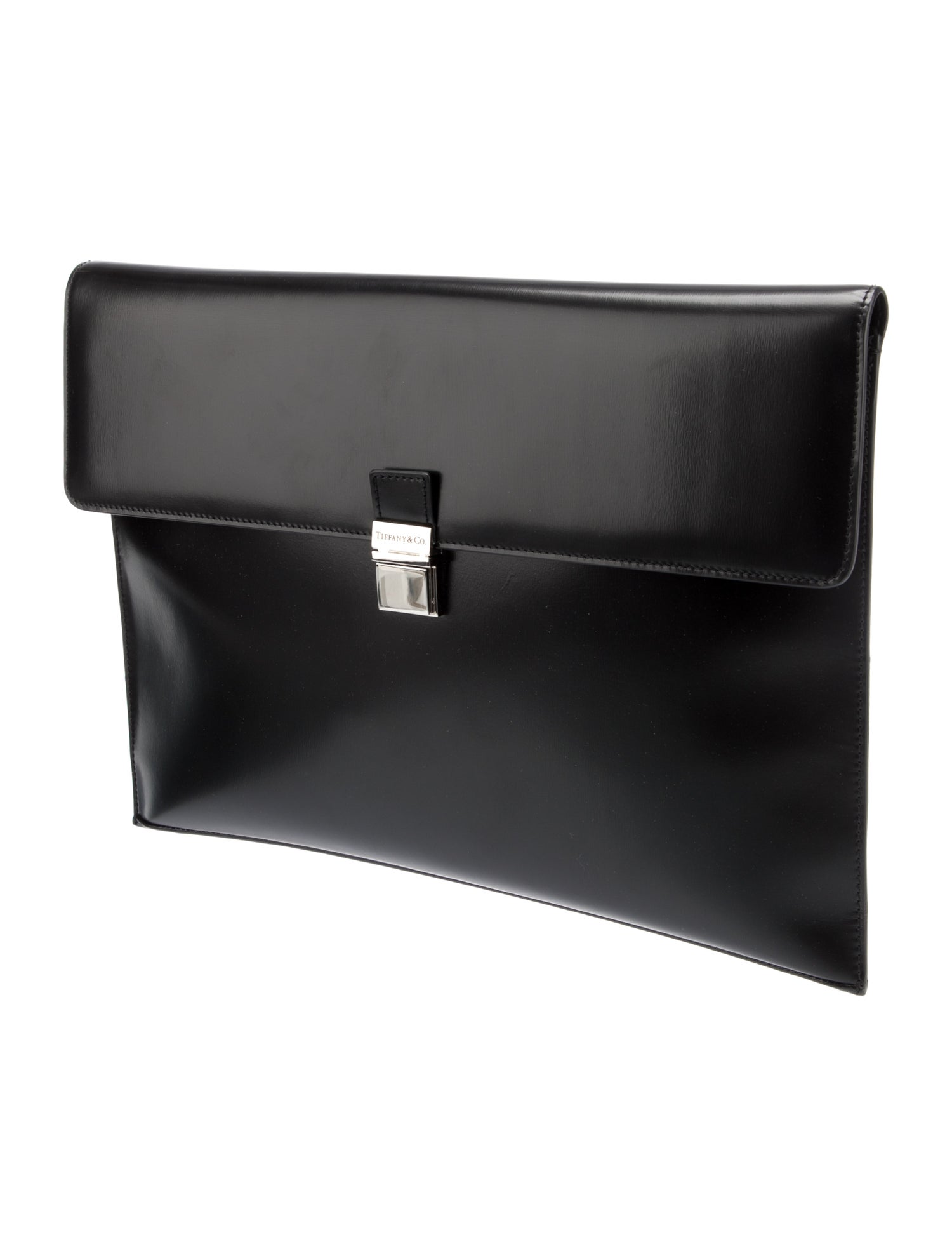 Tiffany & Co. Leather Portfolio Bag - Black Portfolios & Pouches, Bags ...