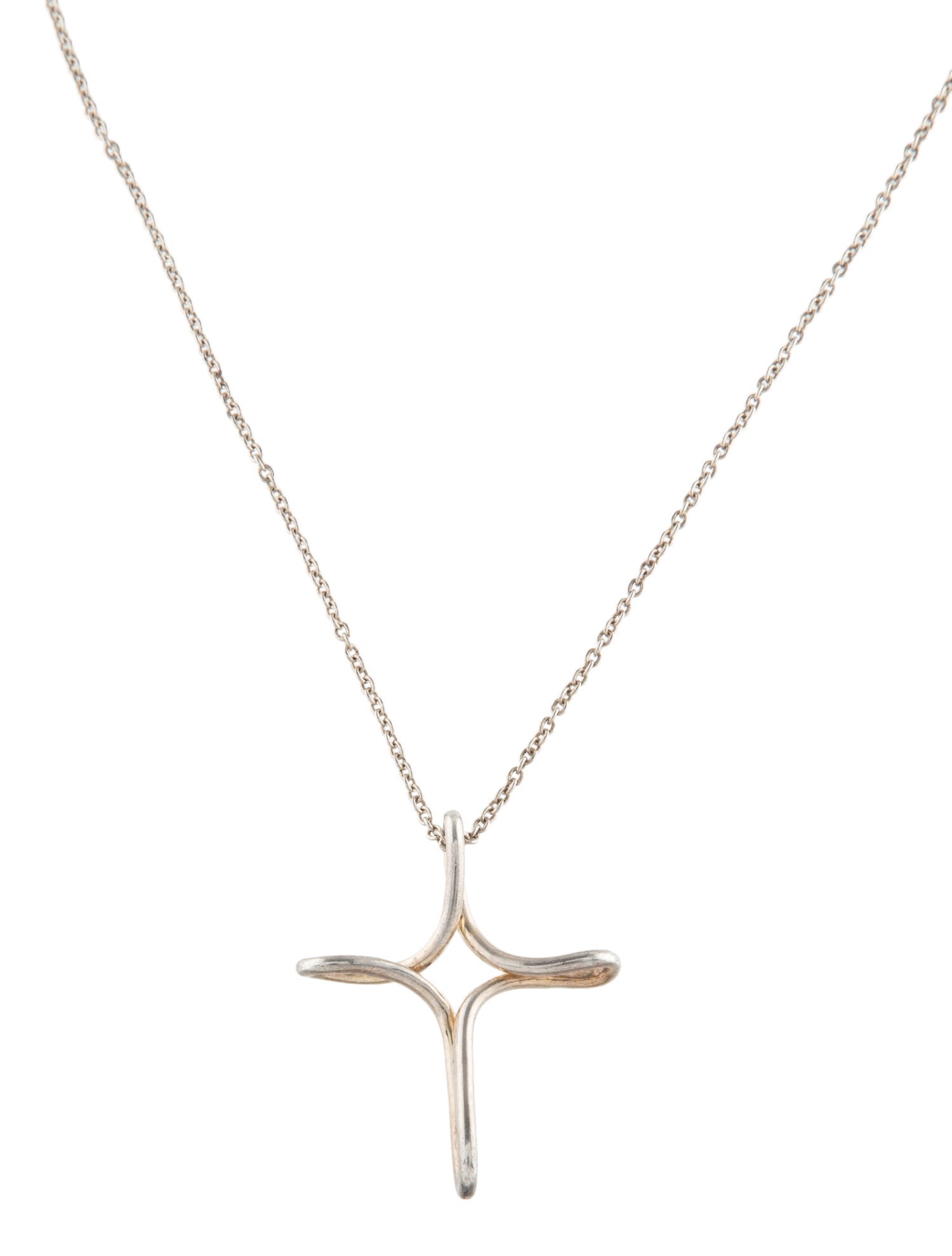 Tiffany & Co. Infinity Cross Pendant Necklace - Sterling Silver Pendant ...