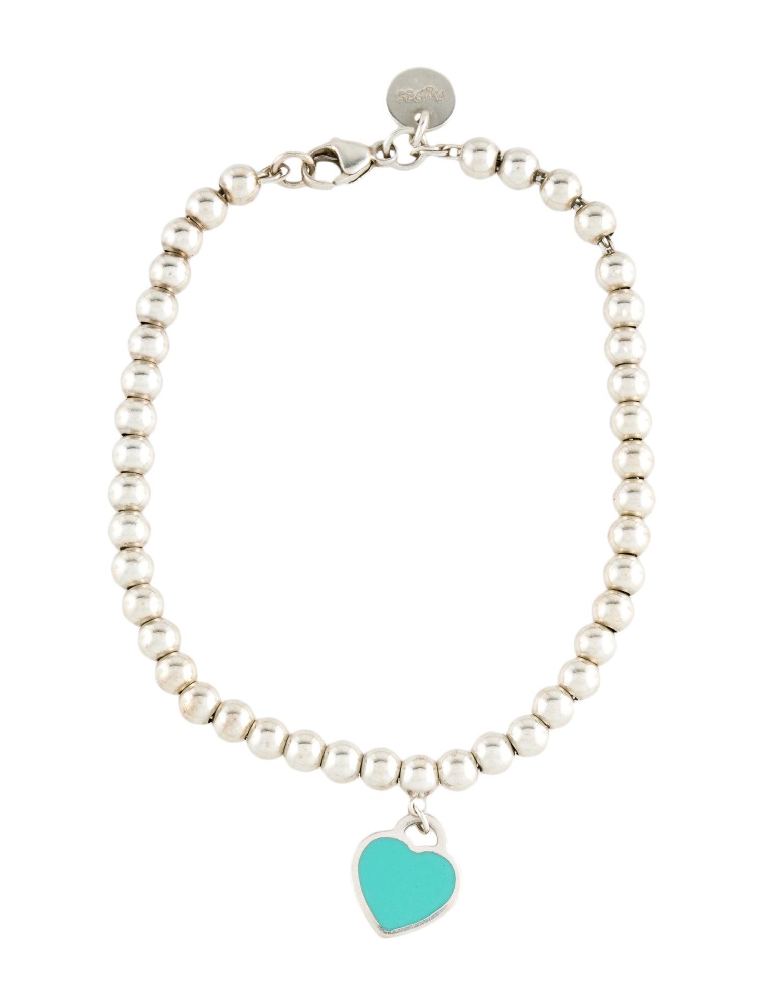 Tiffany & Co. Tiffany Blue® Heart Tag Bead Bracelet - Sterling Silver ...