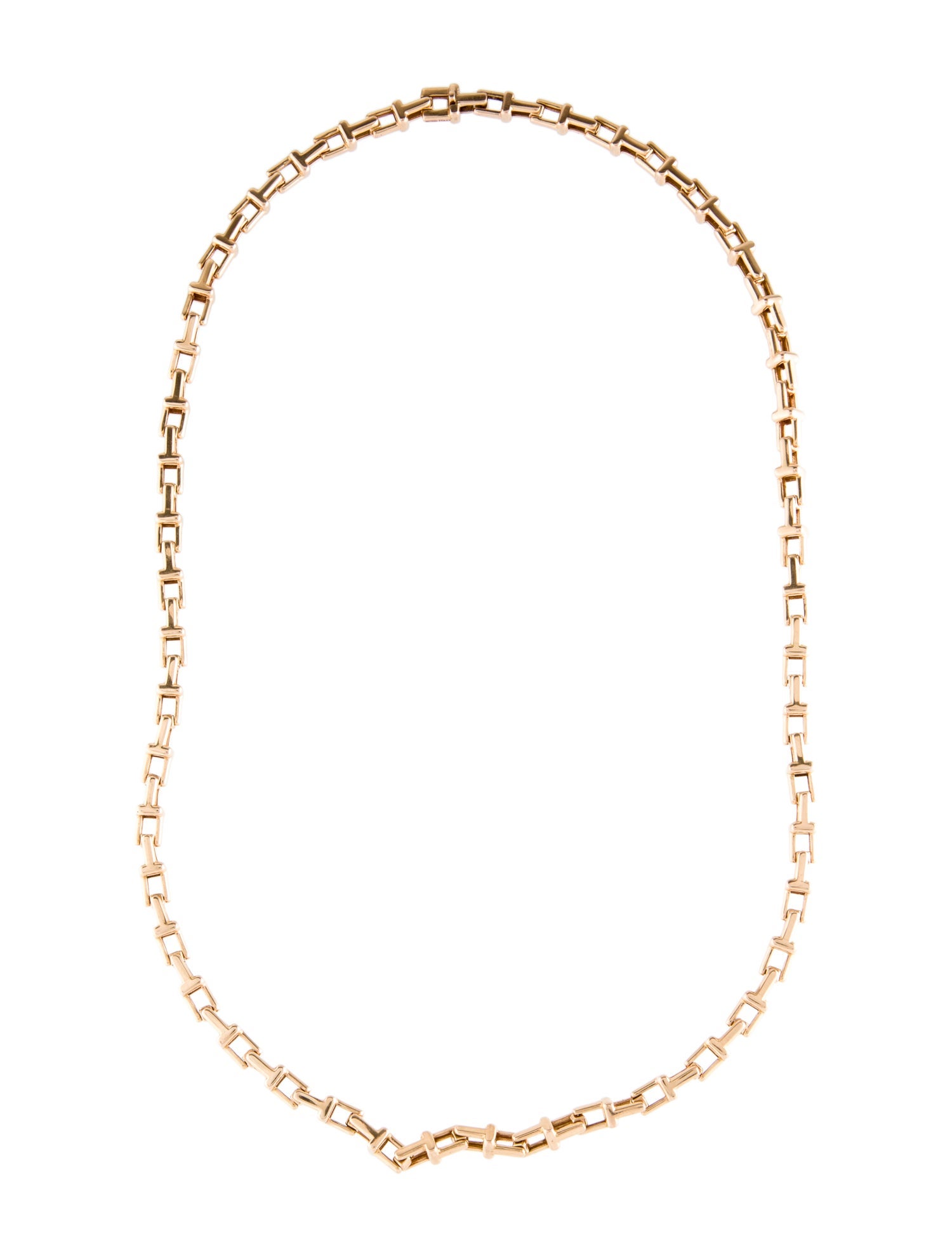 Tiffany & Co. 18K Tiffany T Link Necklace - 18K Yellow Gold Chain ...