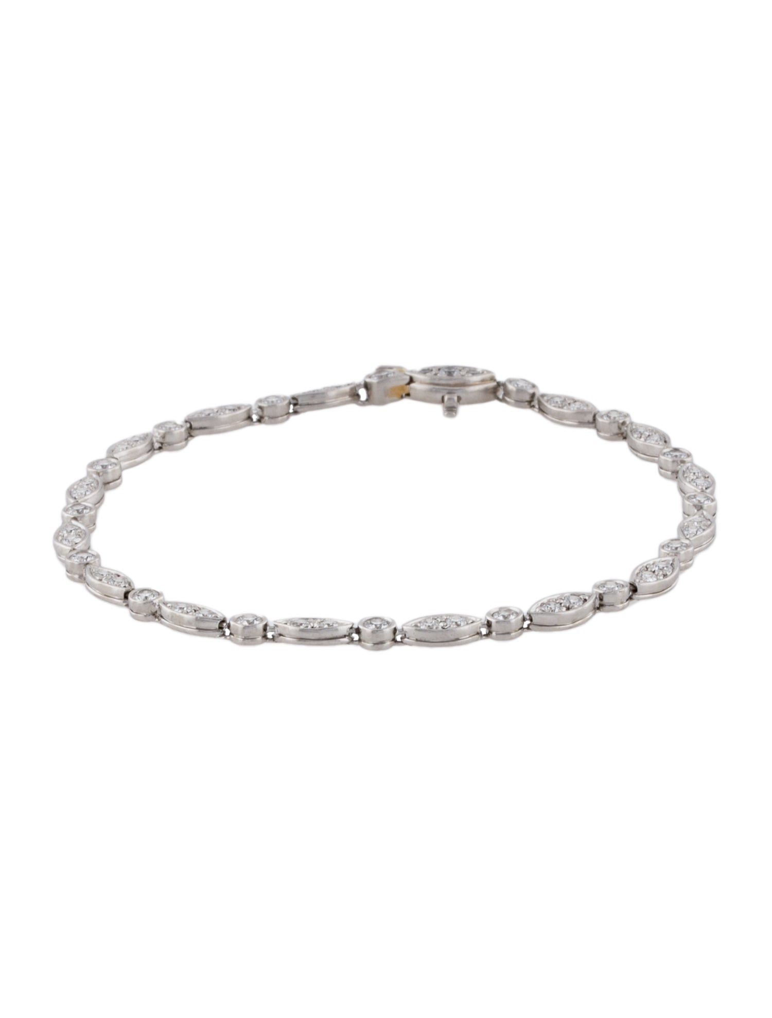 Tiffany & Co. Platinum 1.60ctw Diamond Jazz Bracelet - 950 Platinum ...