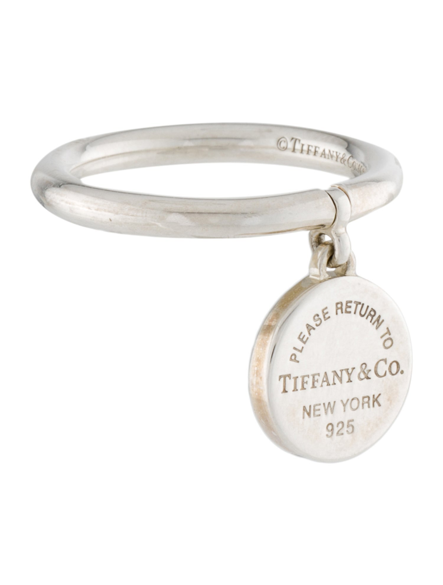 Tiffany & Co. Round Tag Ring - Sterling Silver Cocktail Ring, Rings ...