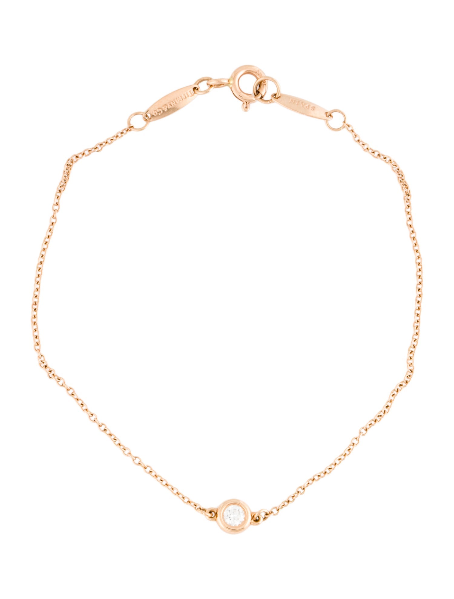 Tiffany & Co. 18K Diamonds by the Yard Bracelet - 18K Rose Gold Station ...