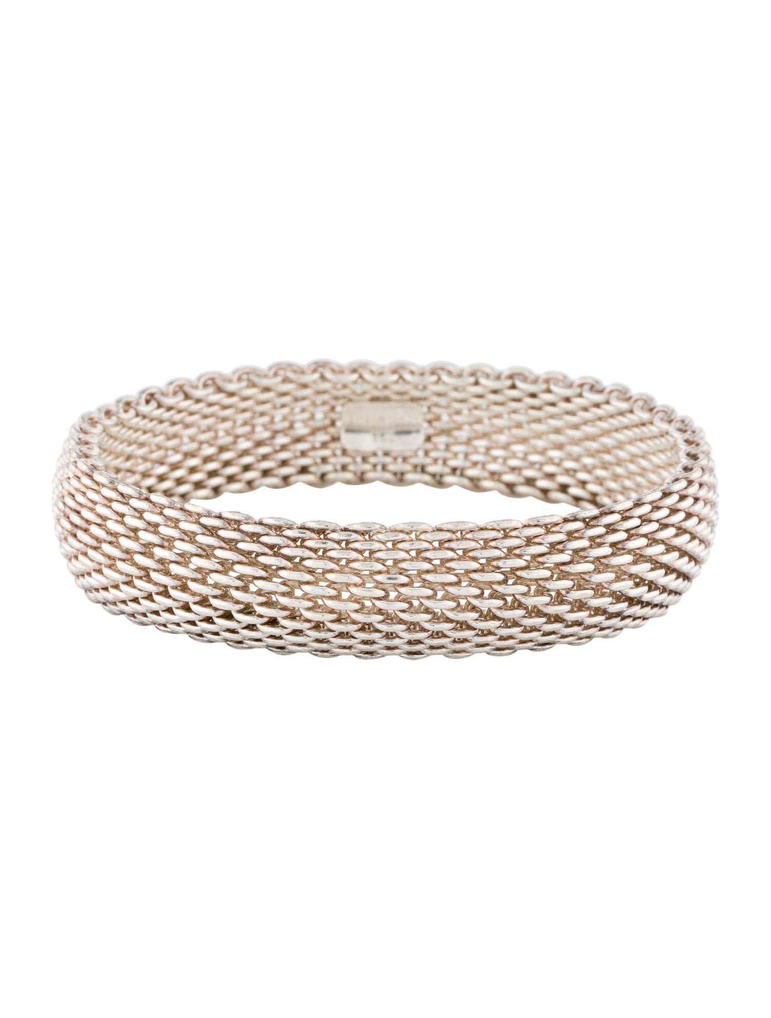 Tiffany & Co. Somerset Mesh Bracelet - Sterling Silver Bangle, Bracelets - TIF267095 | The RealReal