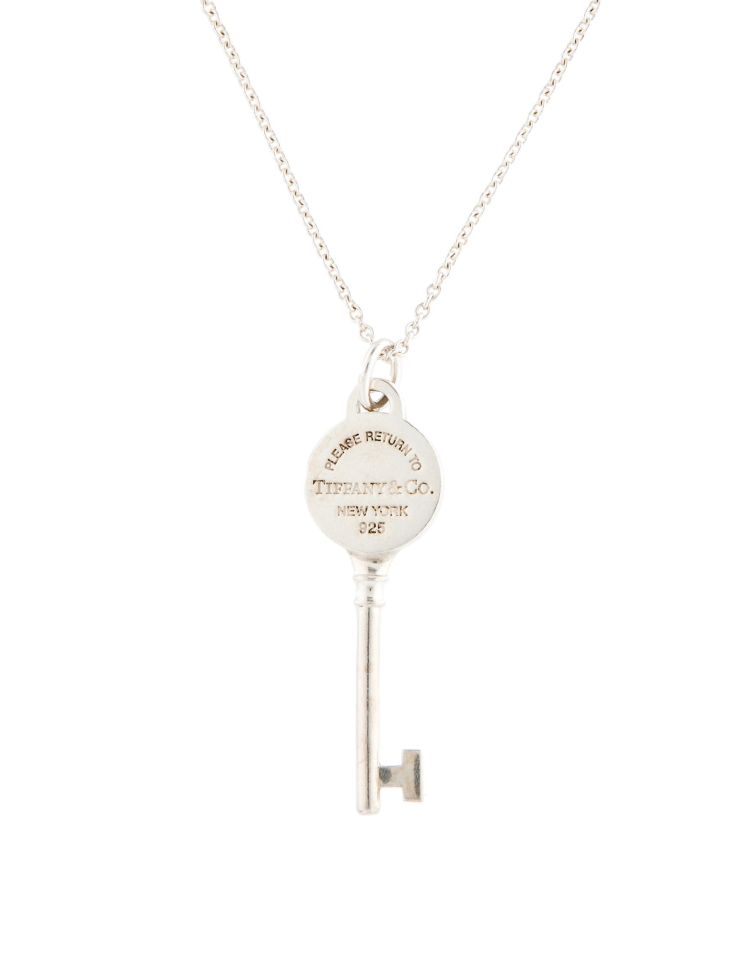 Tiffany & Co. Return to Tiffany Round Key Pendant Necklace - Sterling ...