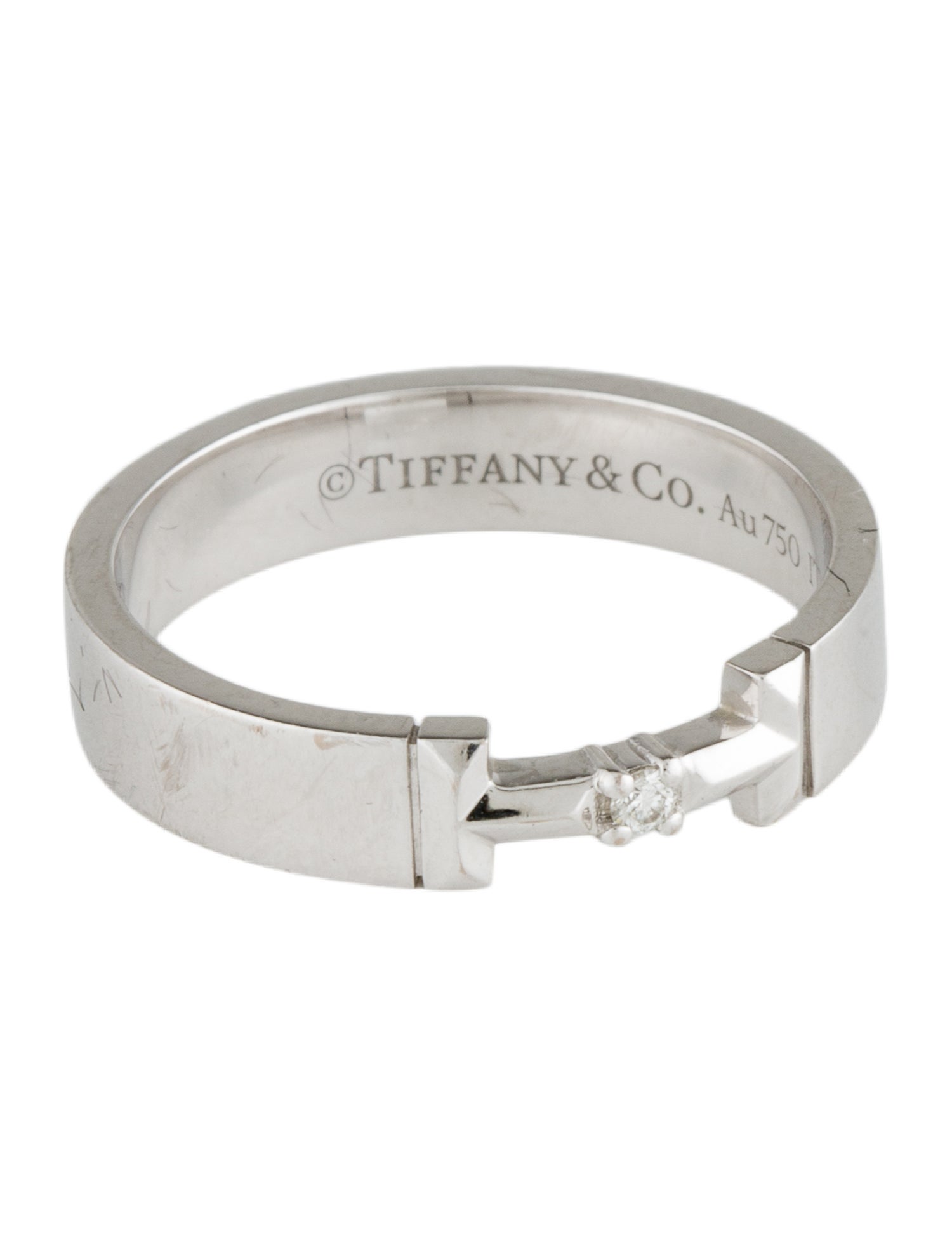 Tiffany & Co. 18K Diamond True Link Ring - Rhodium-Plated 18K White ...