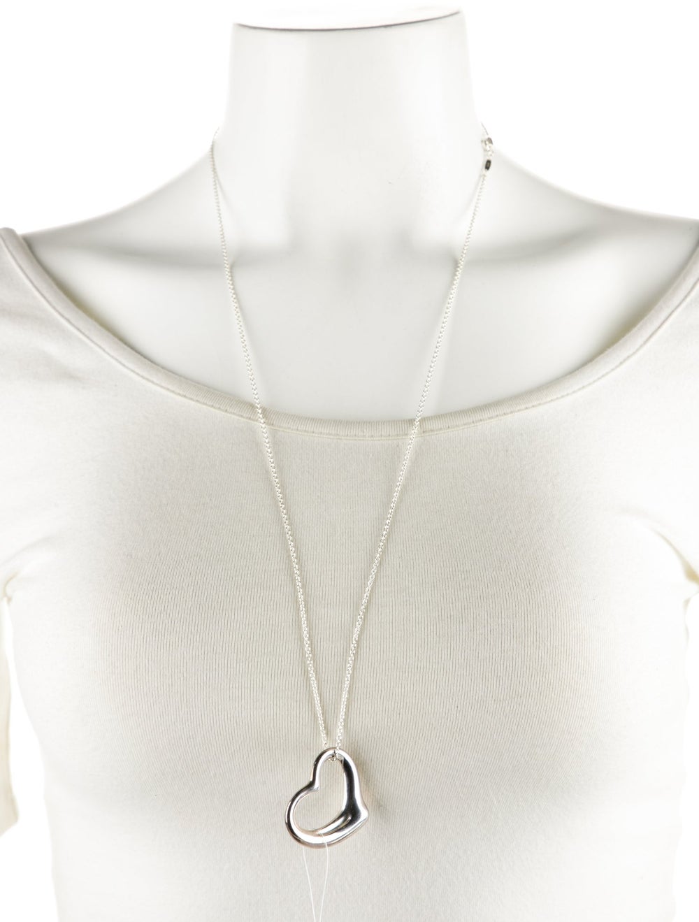 Tiffany & Co. Large Open Heart Pendant Necklace - Sterling Silver ...