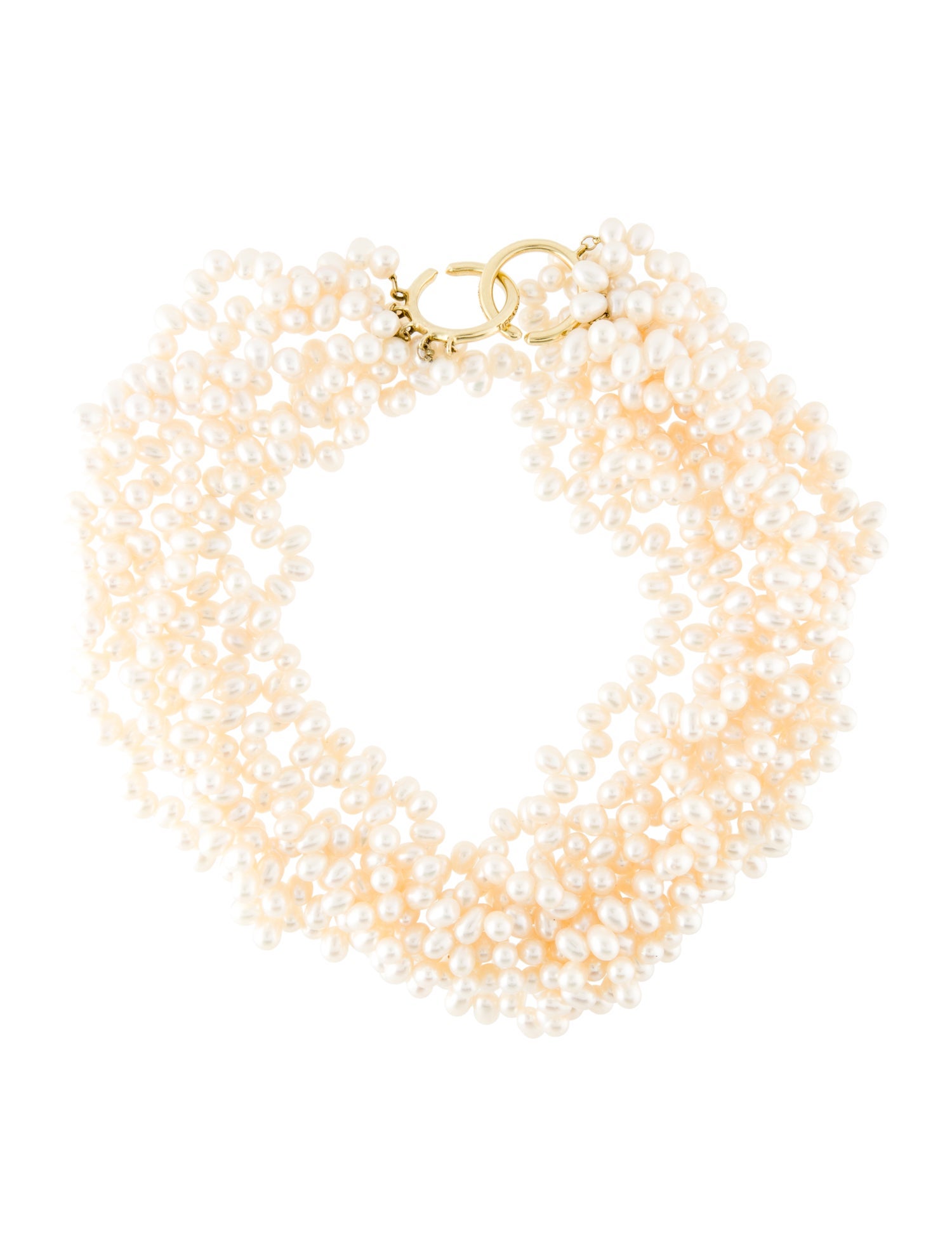 Tiffany & Co. Vintage 18K Pearl Torsade Collar Necklace - 18K Yellow ...
