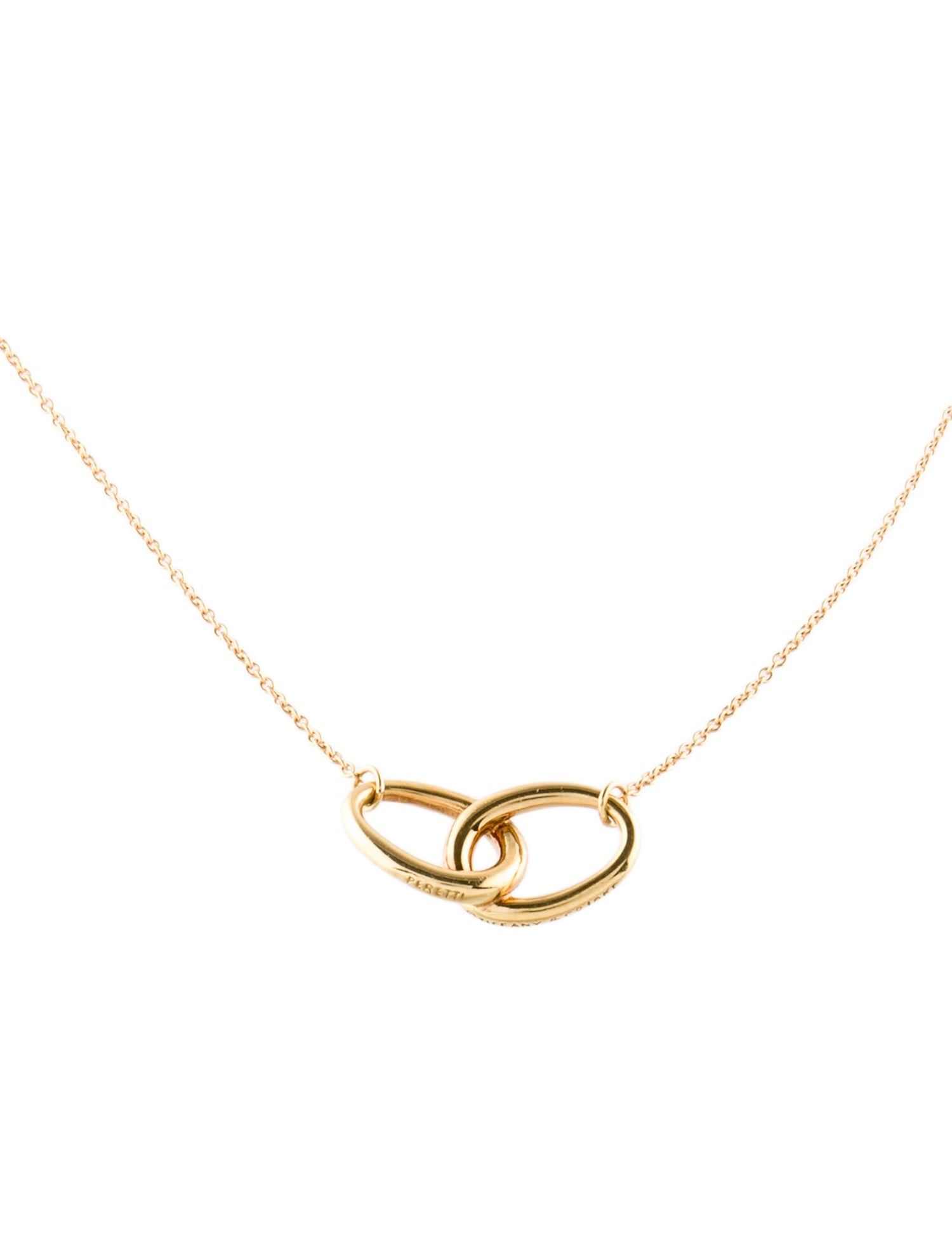 Tiffany & Co. 18K Double Loop Pendant Necklace - 18K Yellow Gold ...