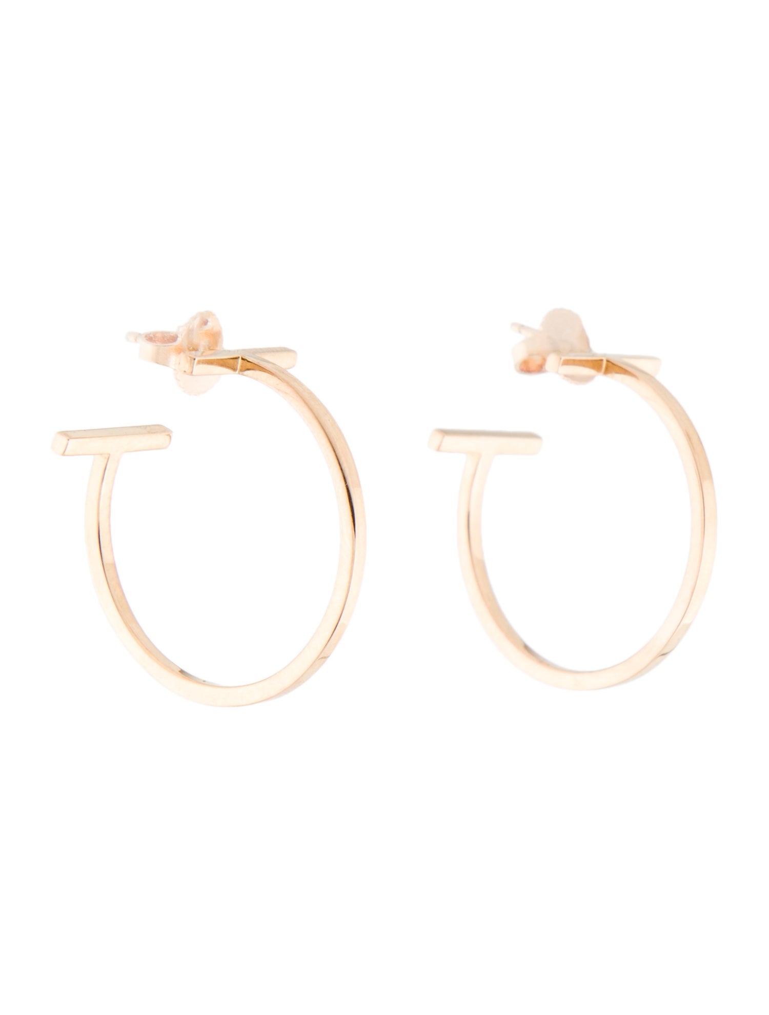 Tiffany & Co. 18K Tiffany T Hoop Earrings - 18K Yellow Gold Hoop ...