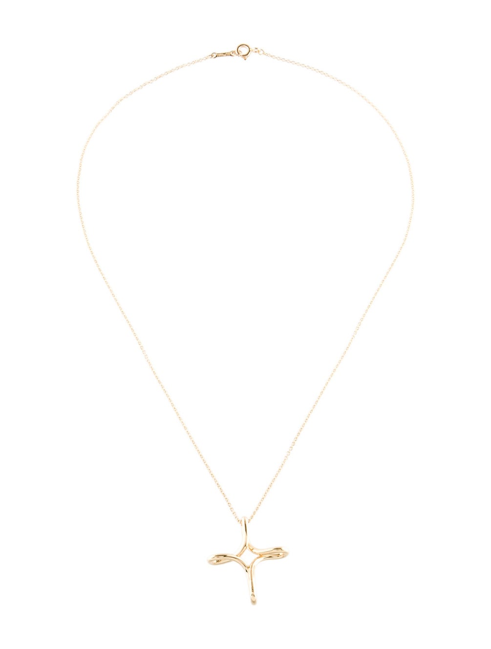 Tiffany & Co. 18K Infinity Cross Pendant Necklace - 18K Yellow Gold ...
