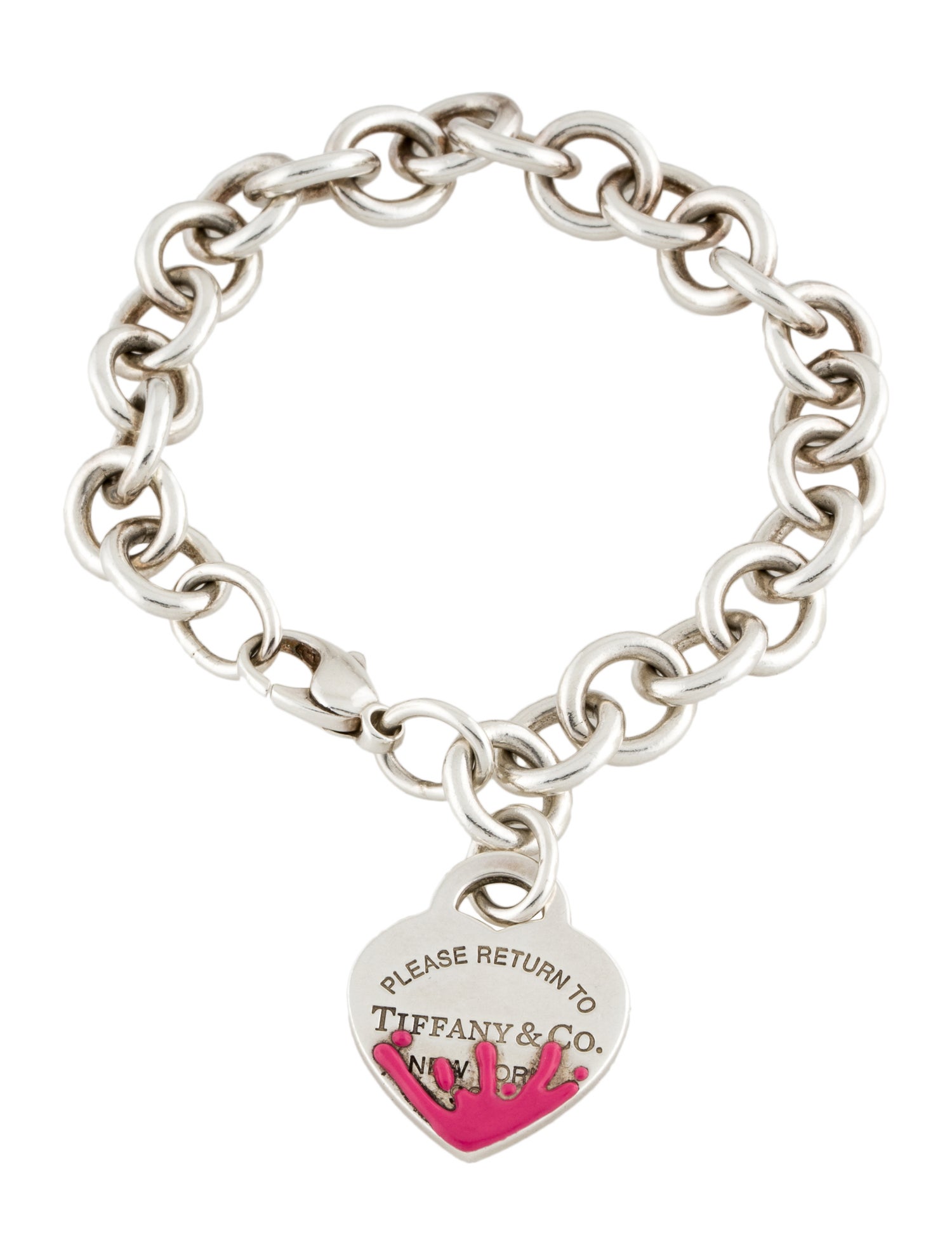 Tiffany & Co. Enamel Return To Tiffany Color Splash Heart Tag Bracelet ...