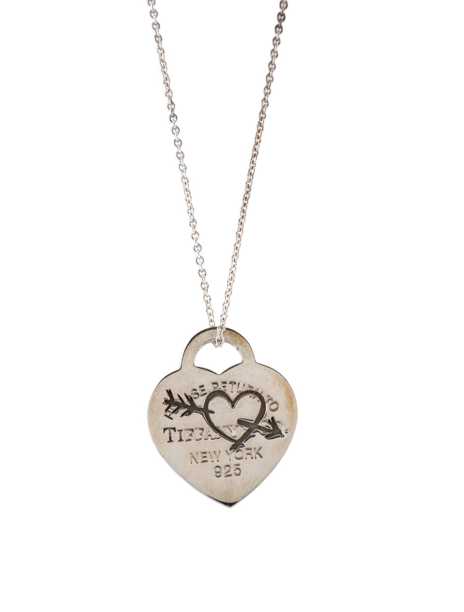 Tiffany & Co. Two-Tone Lock Heart Pendant Necklace - 18K Rose Gold ...