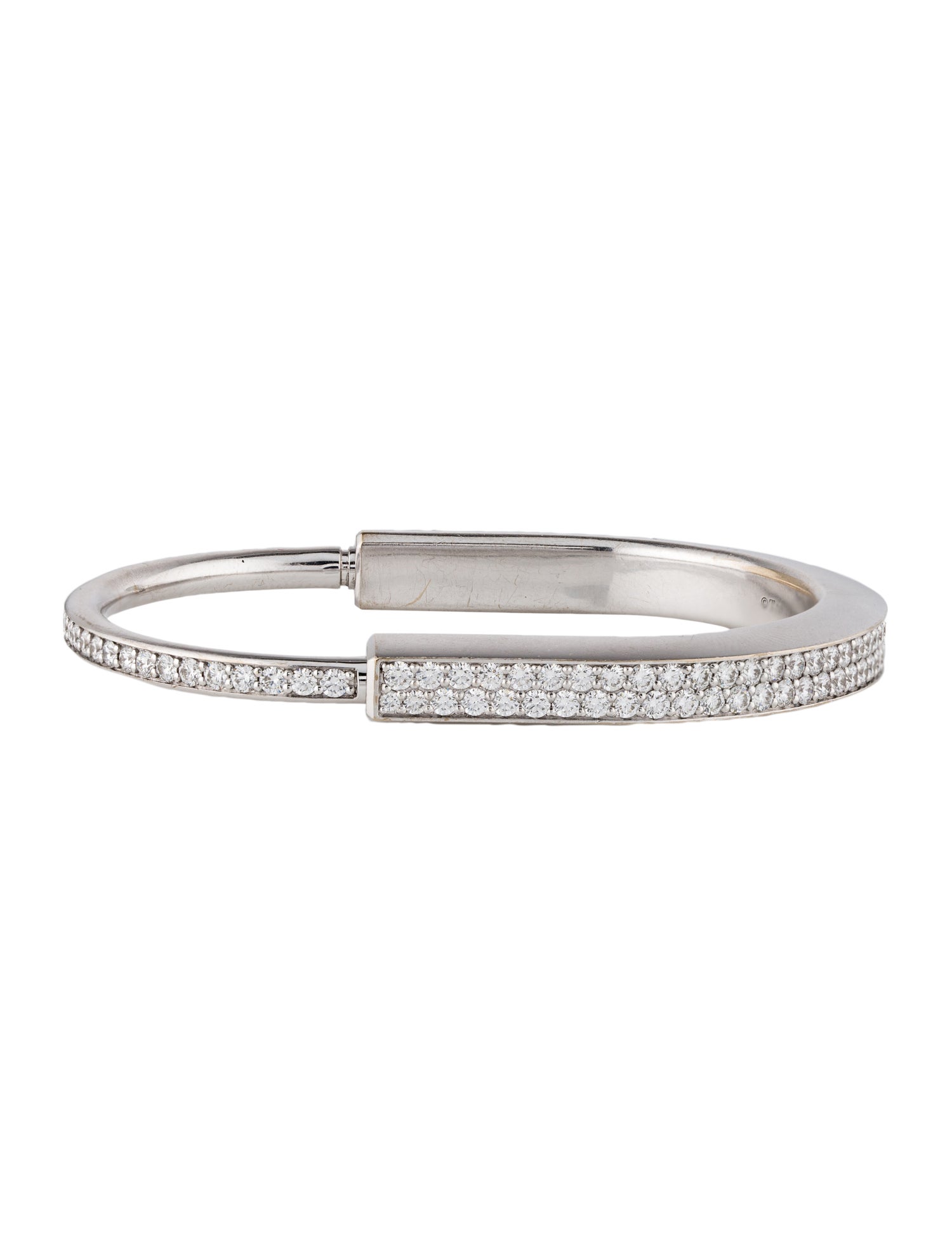 Tiffany & Co. 18K Diamond Lock Bracelet - Rhodium-Plated 18K White Gold ...