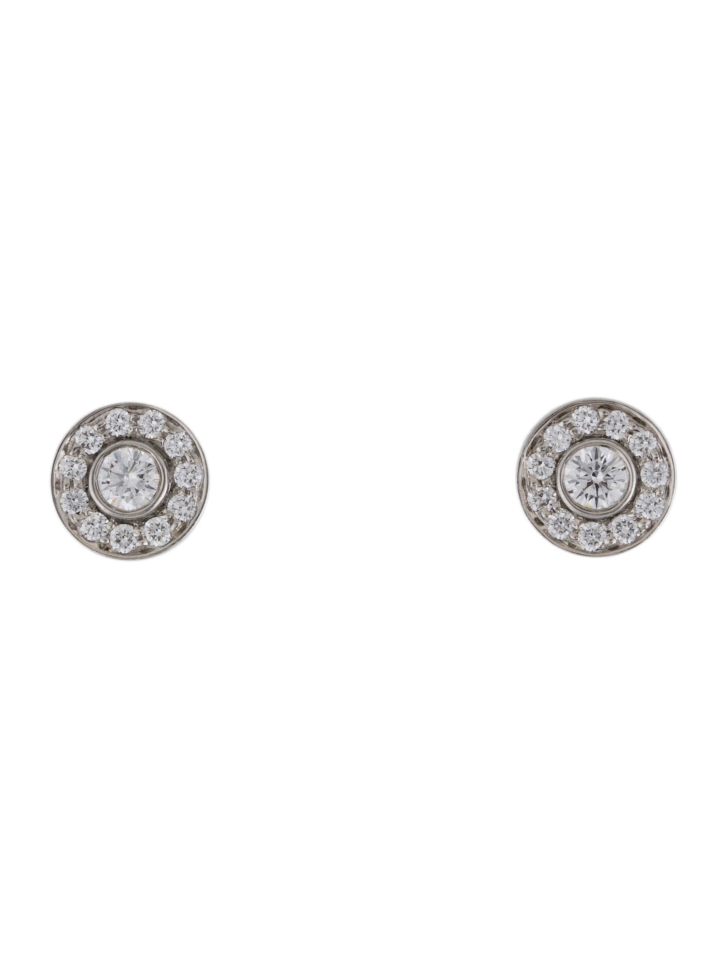 Tiffany & Co. Platinum Diamond Circlet Stud Earrings - 950 Platinum ...