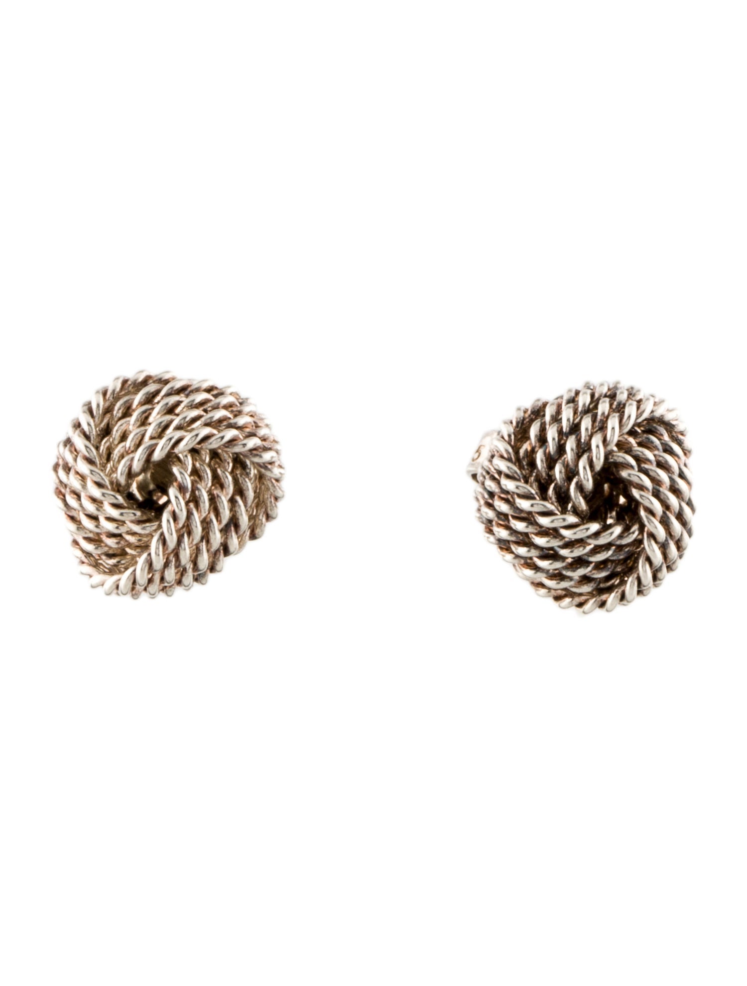 Tiffany & Co. Twist Knot Earrings - 14K White Gold Stud, Earrings ...