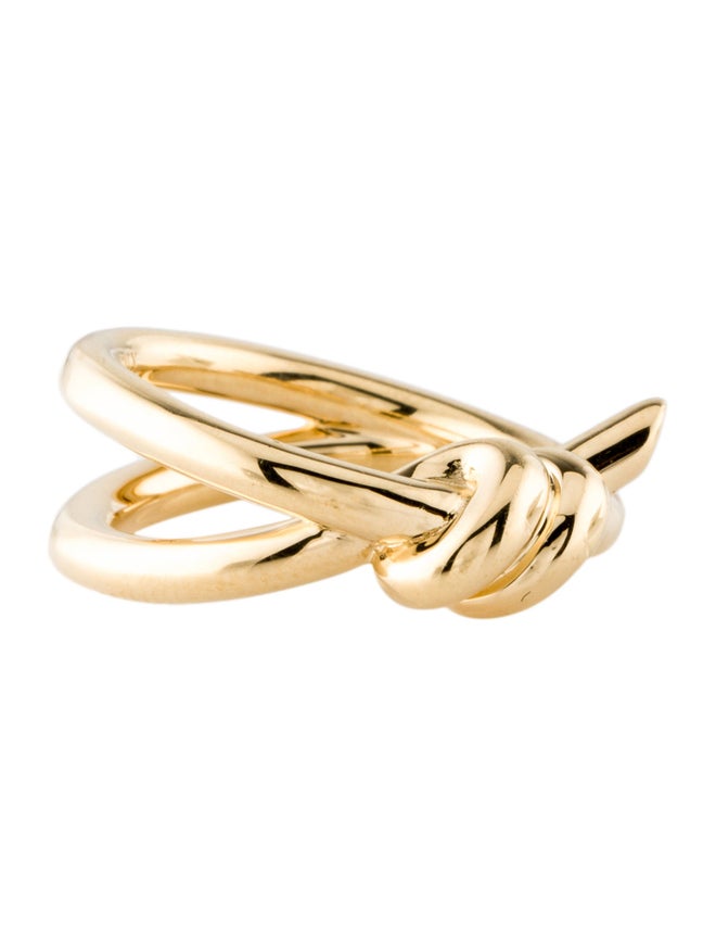 Tiffany & Co. 18K Double Row Knot Ring - Band, Rings - TIF283702 | The ...