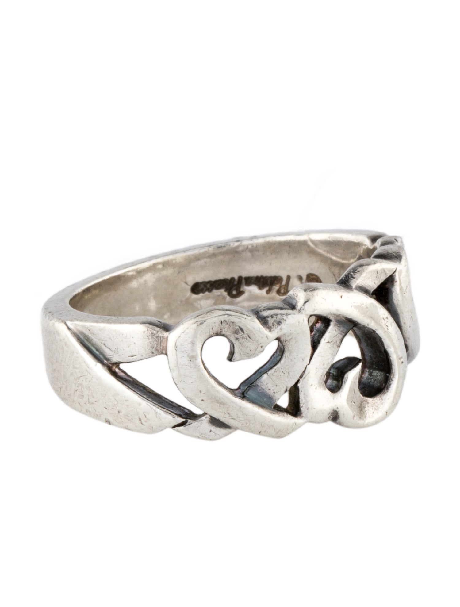 Gucci Engraved Gucci Heart Ring - 925 Sterling Silver Band, Rings ...