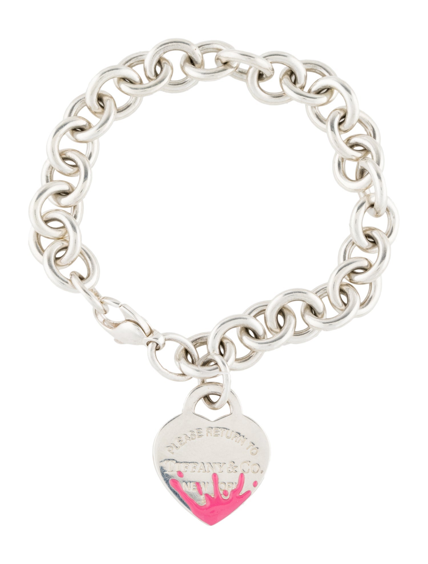 Tiffany & Co. Enamel Return To Tiffany Color Splash Heart Tag Bracelet ...