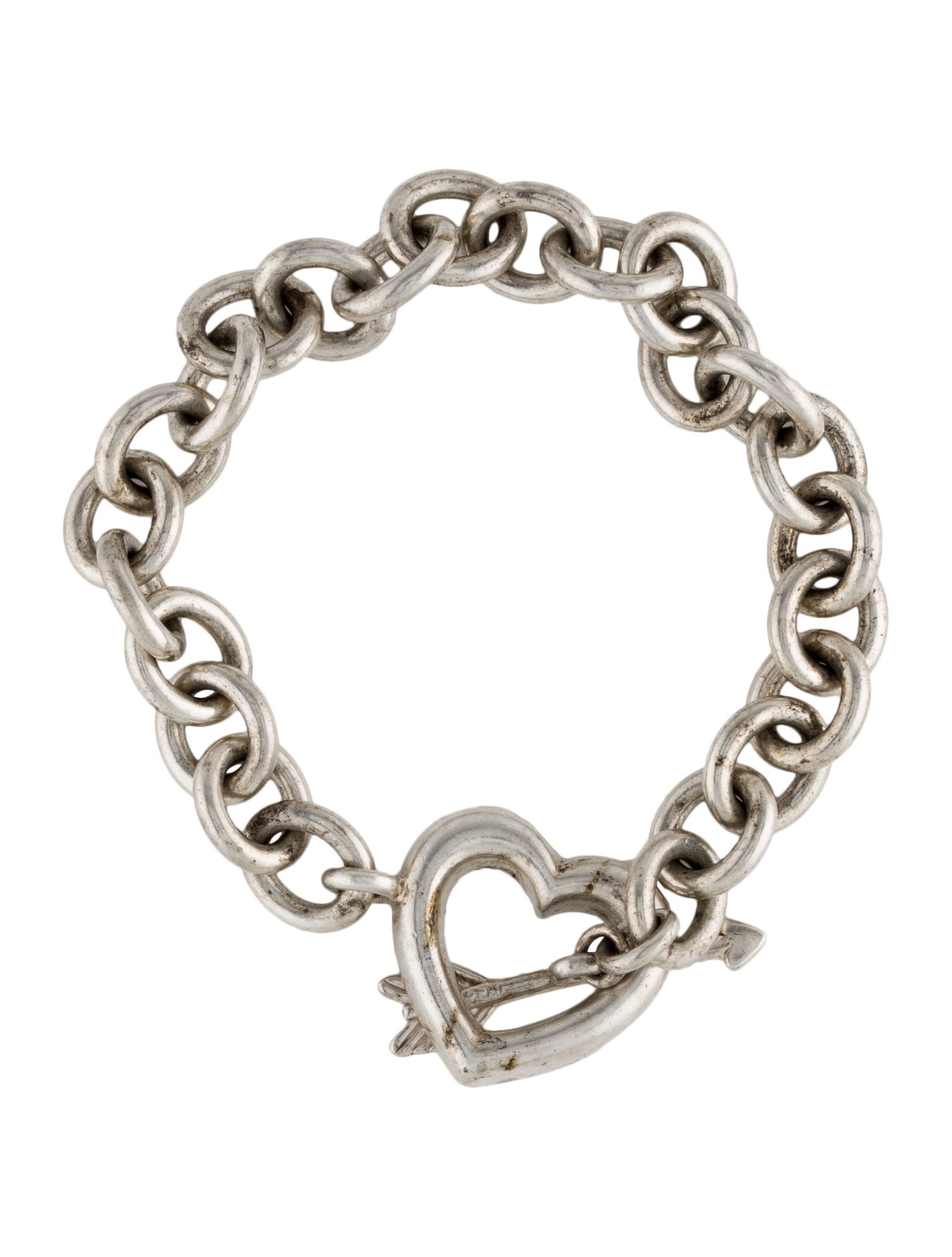 Tiffany & Co. Vintage Heart & Arrow Toggle Bracelet - Sterling Silver ...