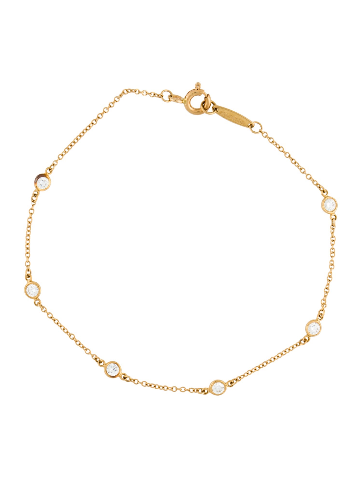 Tiffany & Co. 18K Diamond 'Diamonds by the Yard' Station Bracelet - 18K ...
