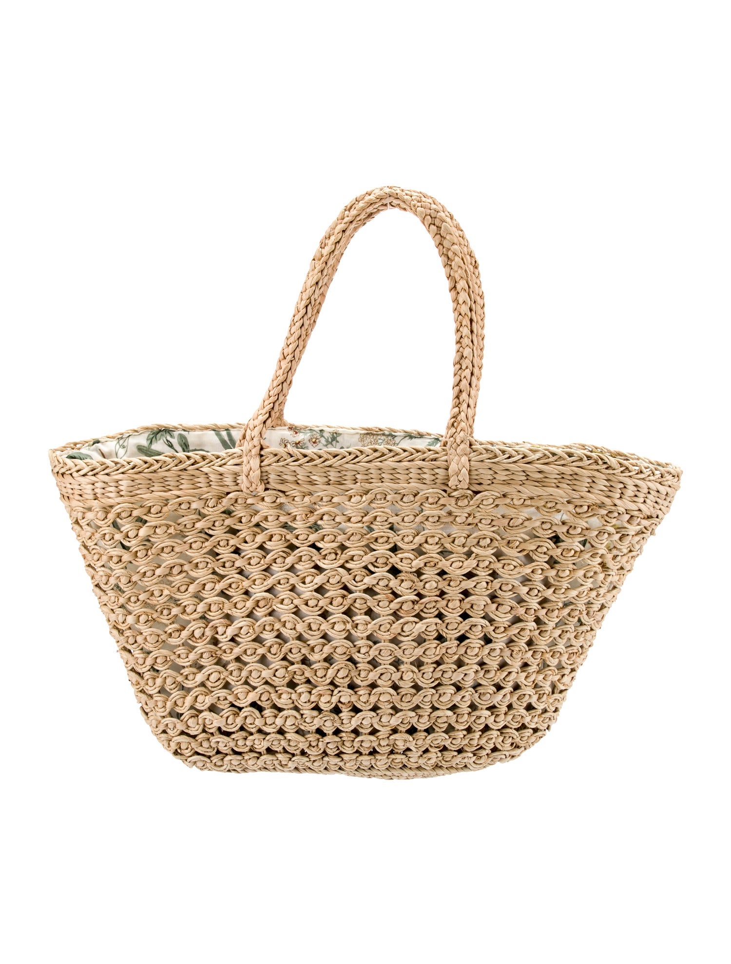 Ermanno Scervino Raffia Embellished Tote - Neutrals Totes, Handbags ...