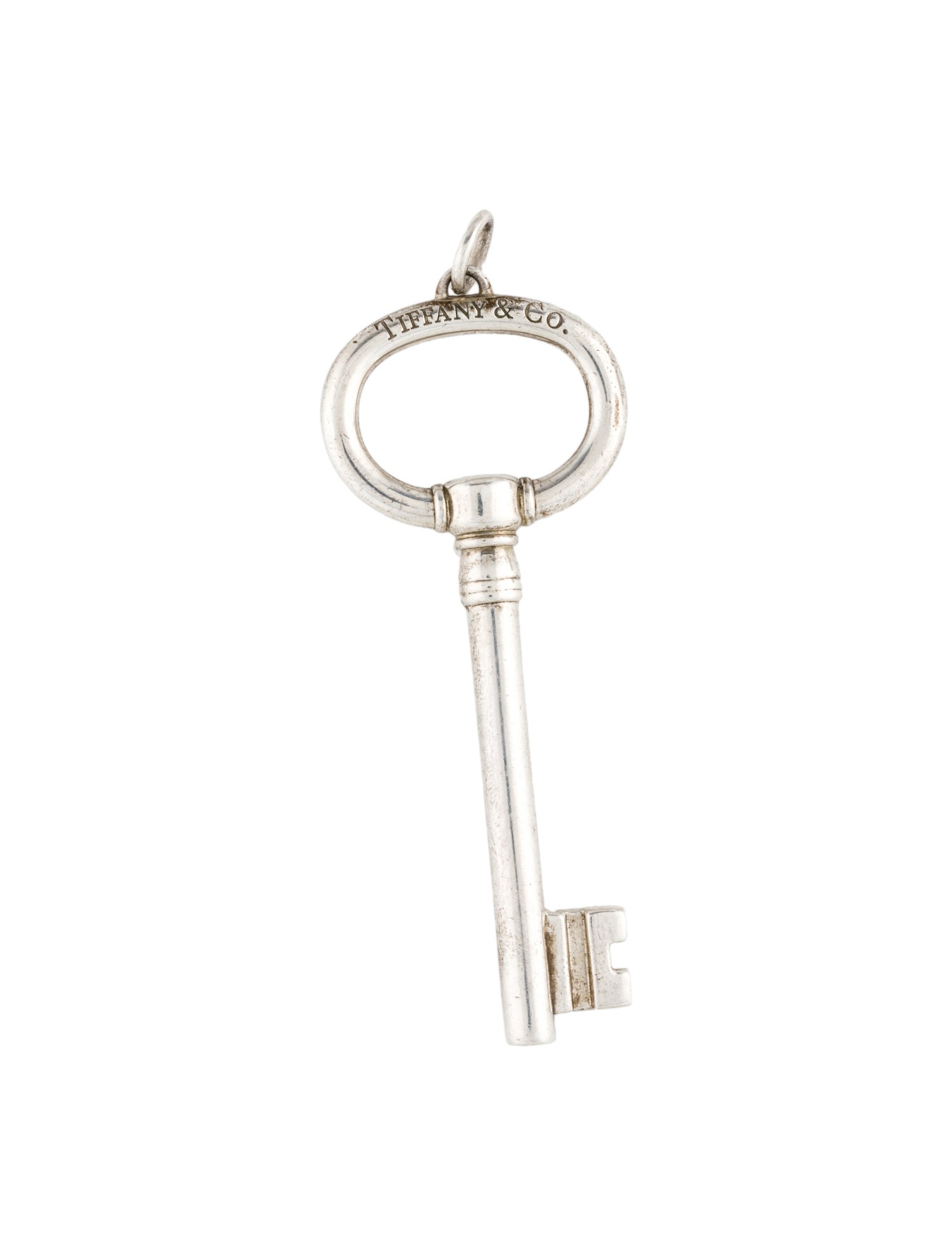 Tiffany & Co. Large Oval Key Pendant Necklace - Sterling Silver Pendant ...