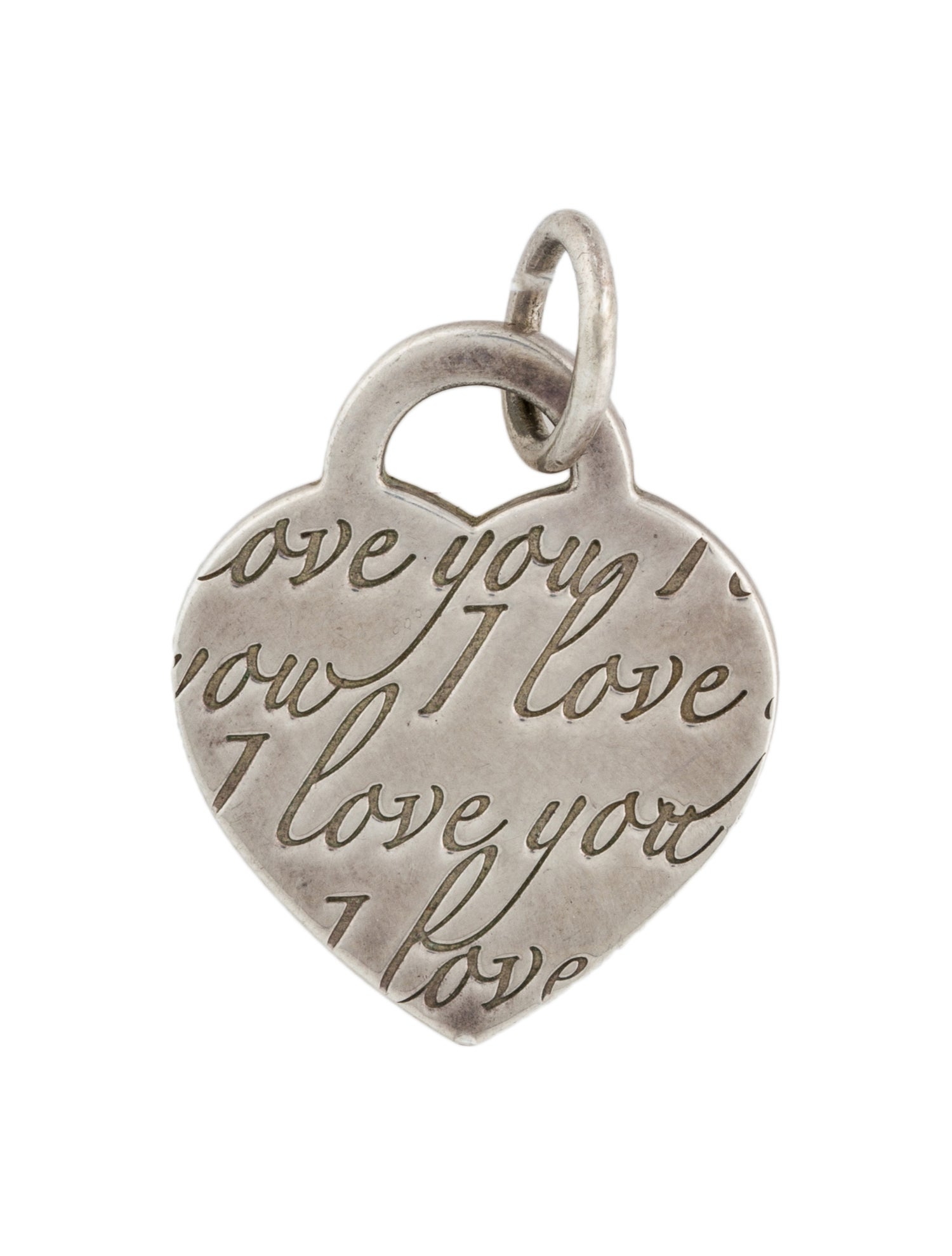 Tiffany & Co. 'I Love You' Small Heart Tag Pendant - Sterling Silver ...