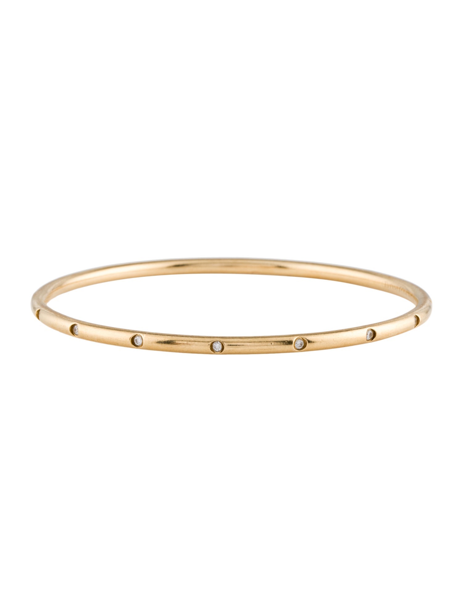 Bracelet 18K Diamond Hinged Bangle Bracelet - 18K Yellow Gold Bangle ...