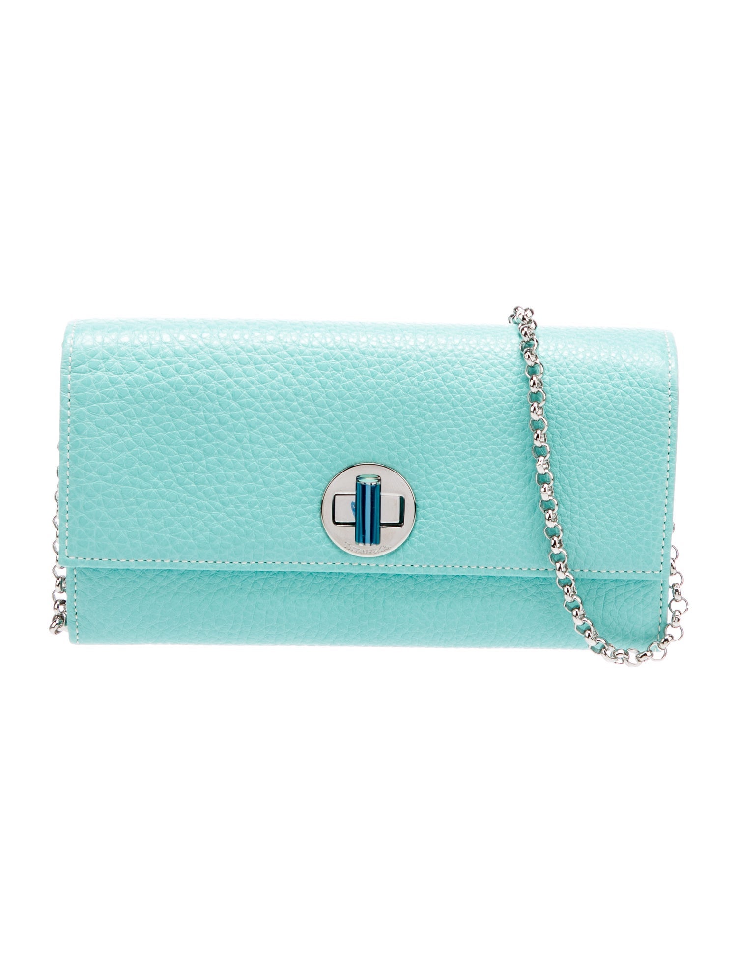 Tiffany & Co. Leather Chain-Link Crossbody Bag - Blue Crossbody Bags ...