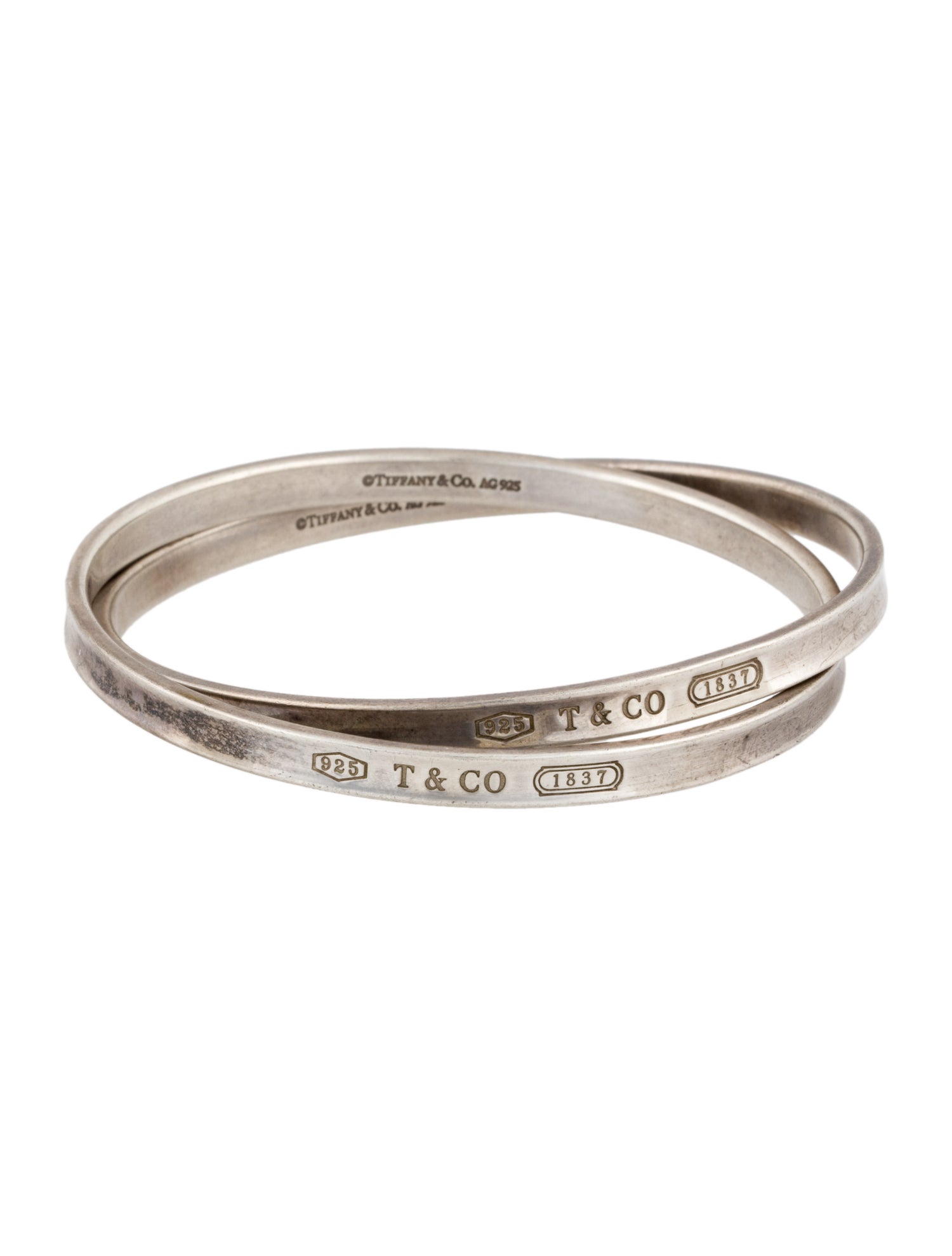 Tiffany & Co. Vintage 1837 Bangle Bracelet - Sterling Silver Bangle ...