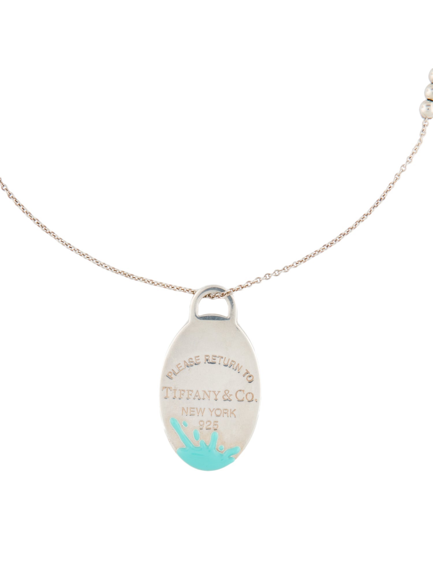 Tiffany & Co. Return To Tiffany Splash Oval Pendant Necklace - Sterling ...