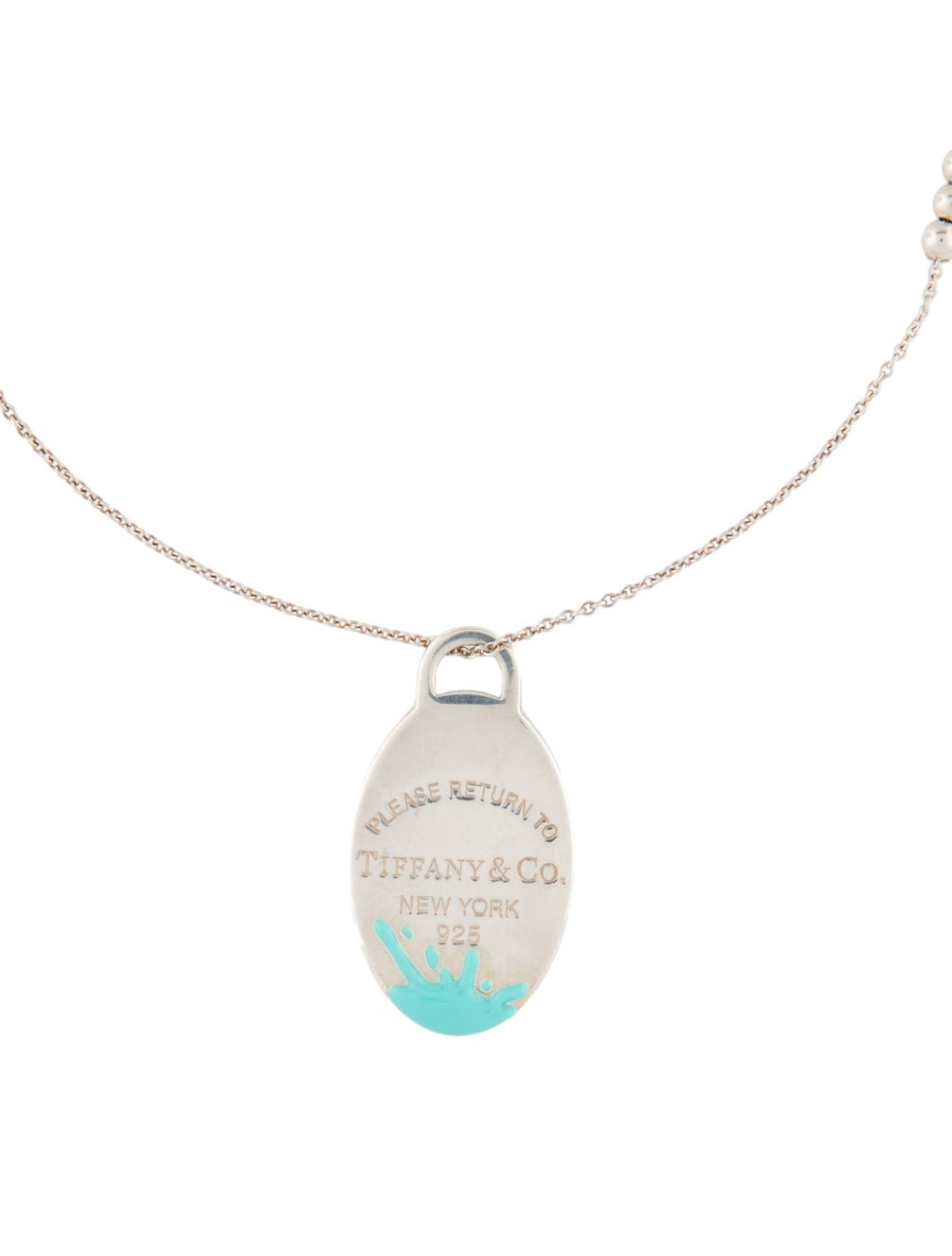 Tiffany & Co. Return To Tiffany Splash Oval Pendant Necklace - Sterling ...