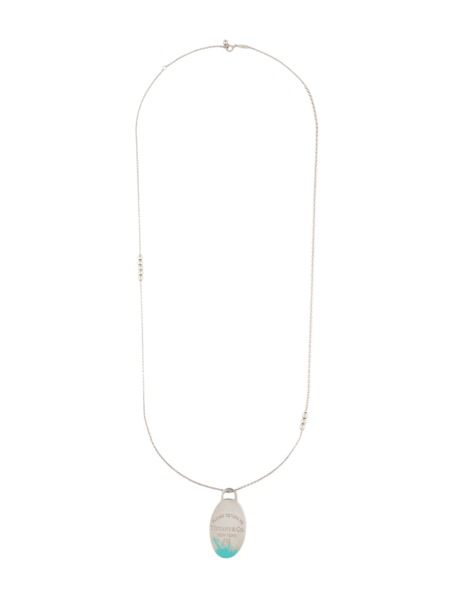 Tiffany & Co. Return To Tiffany Splash Oval Pendant Necklace - Pendant ...