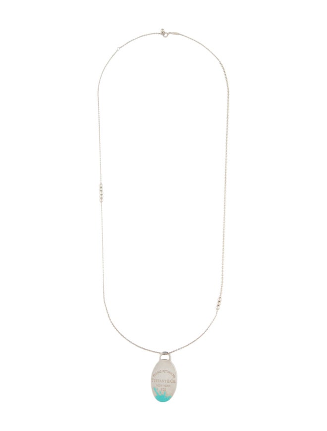 Tiffany & Co. Return To Tiffany Splash Oval Pendant Necklace - Pendant ...