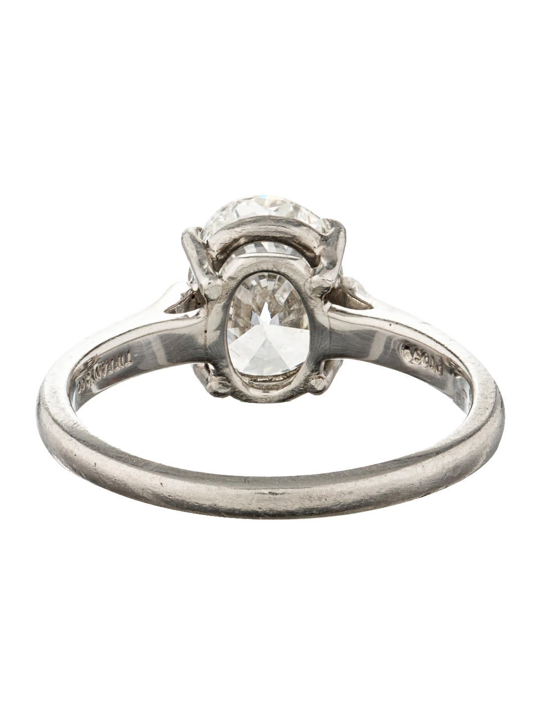 Tiffany & Co. Platinum Oval Diamond Engagement Ring - Rings - TIF28873 ...