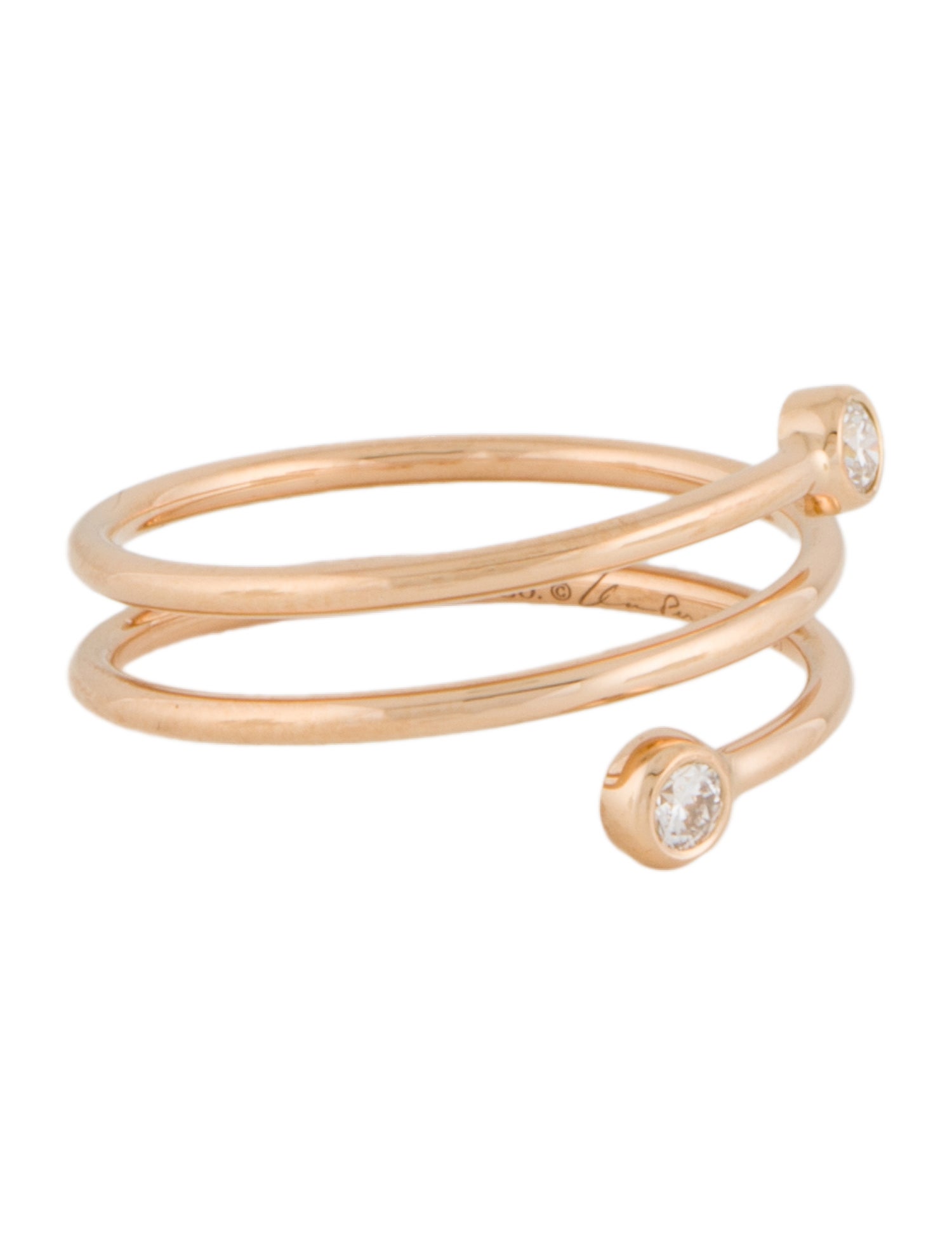 Tiffany & Co. 18K Diamond Hoop Ring - 18K Rose Gold Band, Rings ...