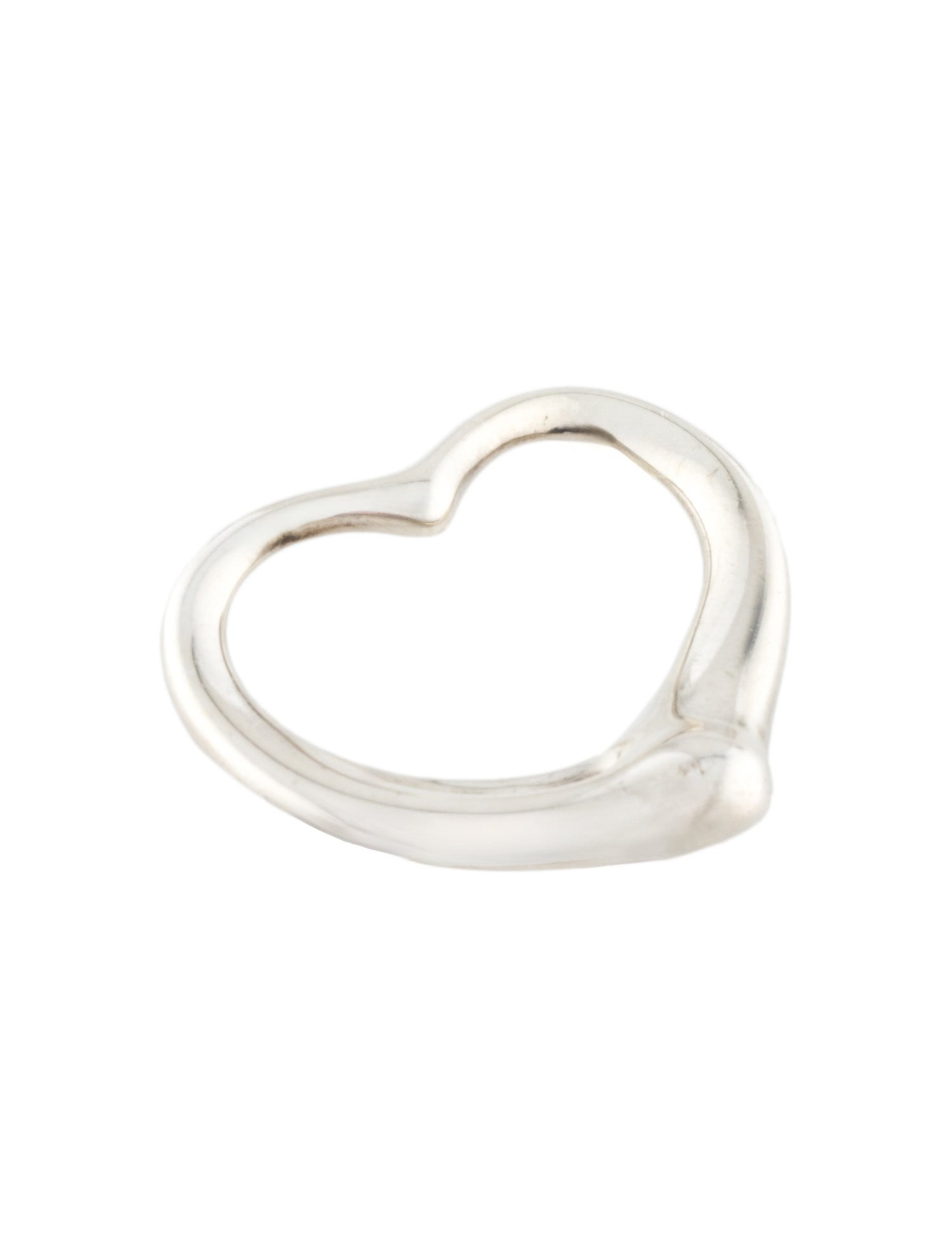 Tiffany & Co. 18K Open Heart Pendant - 18K White Gold Pendant Necklace ...