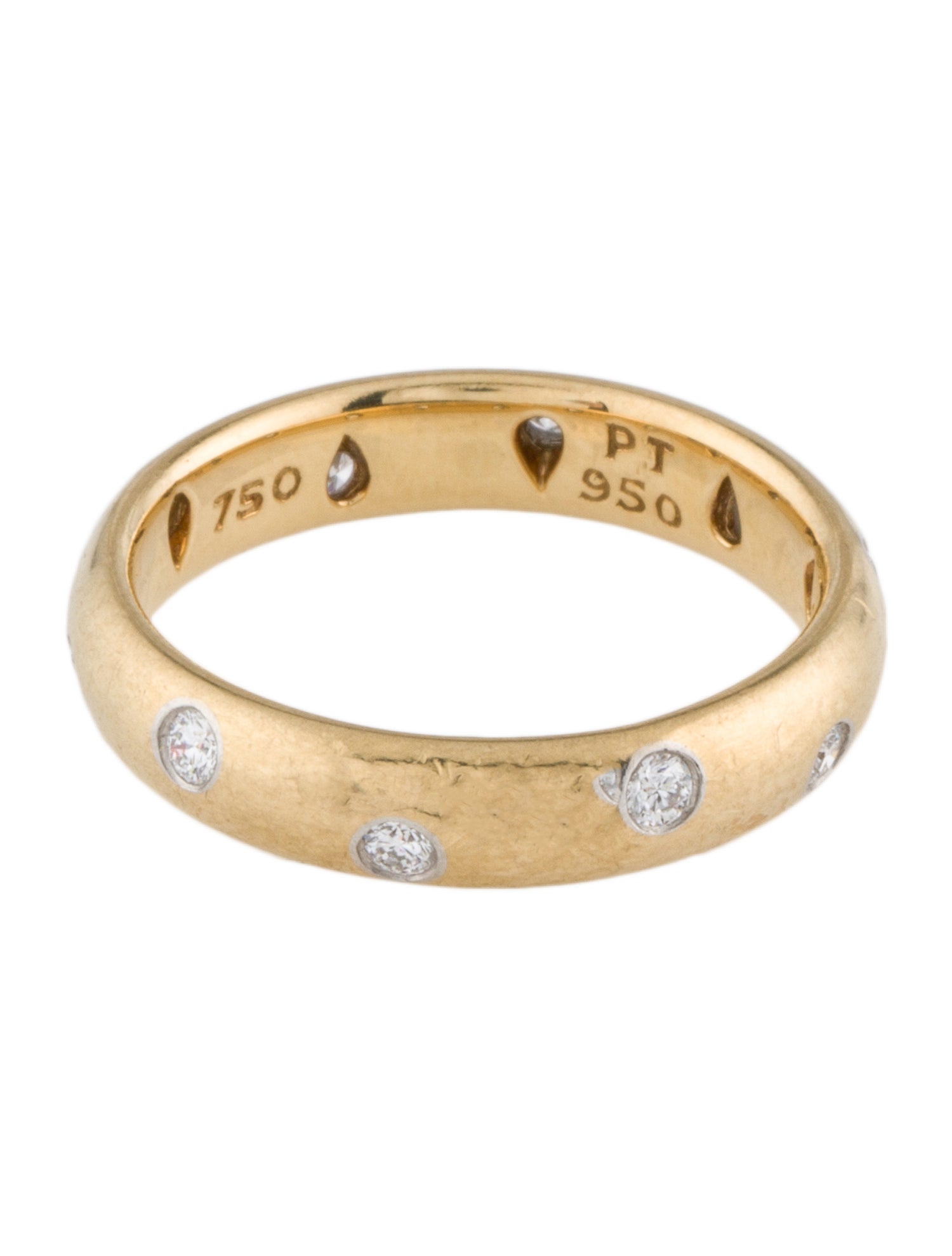 Tiffany & Co. Etoile 18K Diamond Band Ring - 18K Yellow Gold Band ...