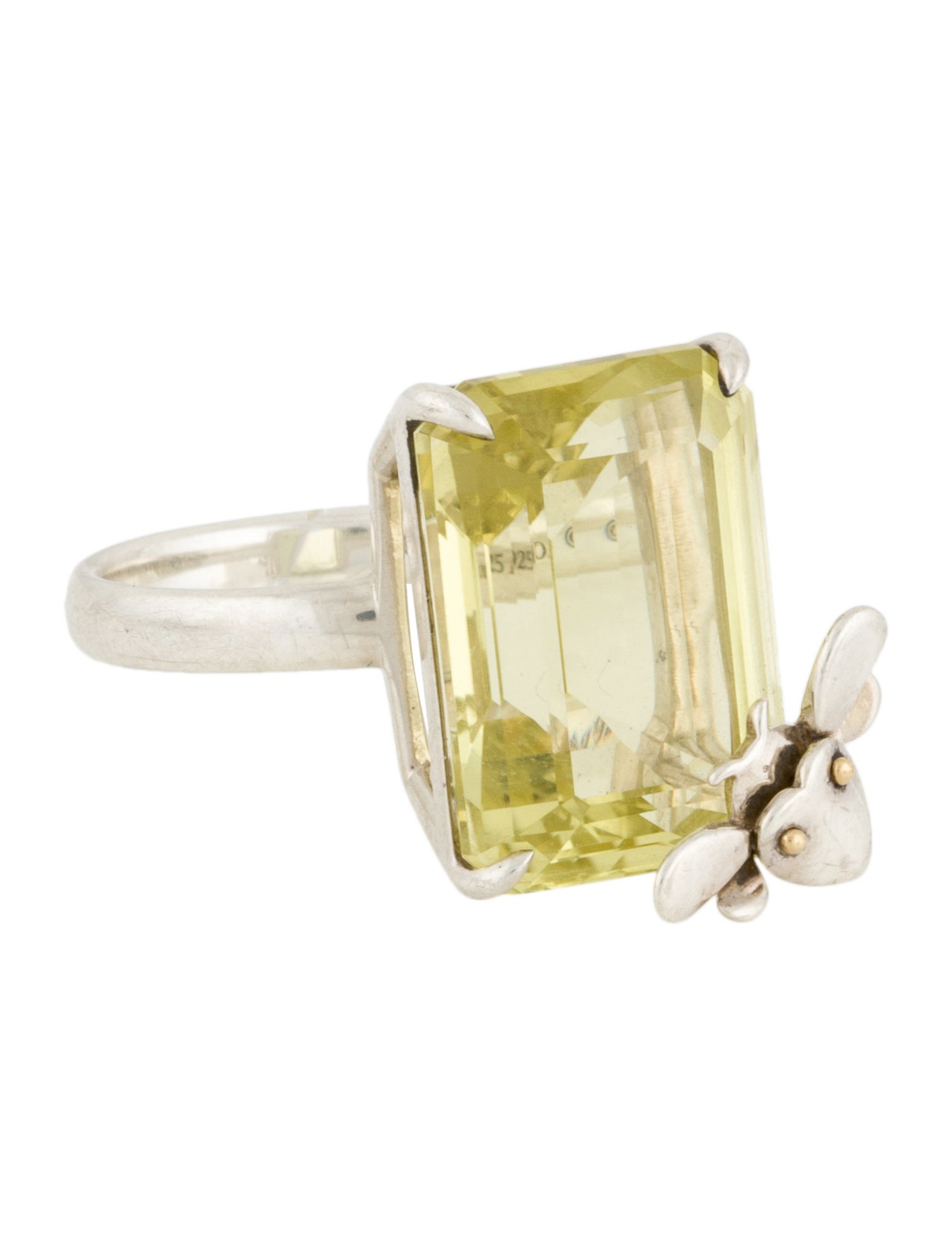 Tiffany & Co. Quartz Love Bugs Bee Cocktail Ring - 18K Yellow Gold ...